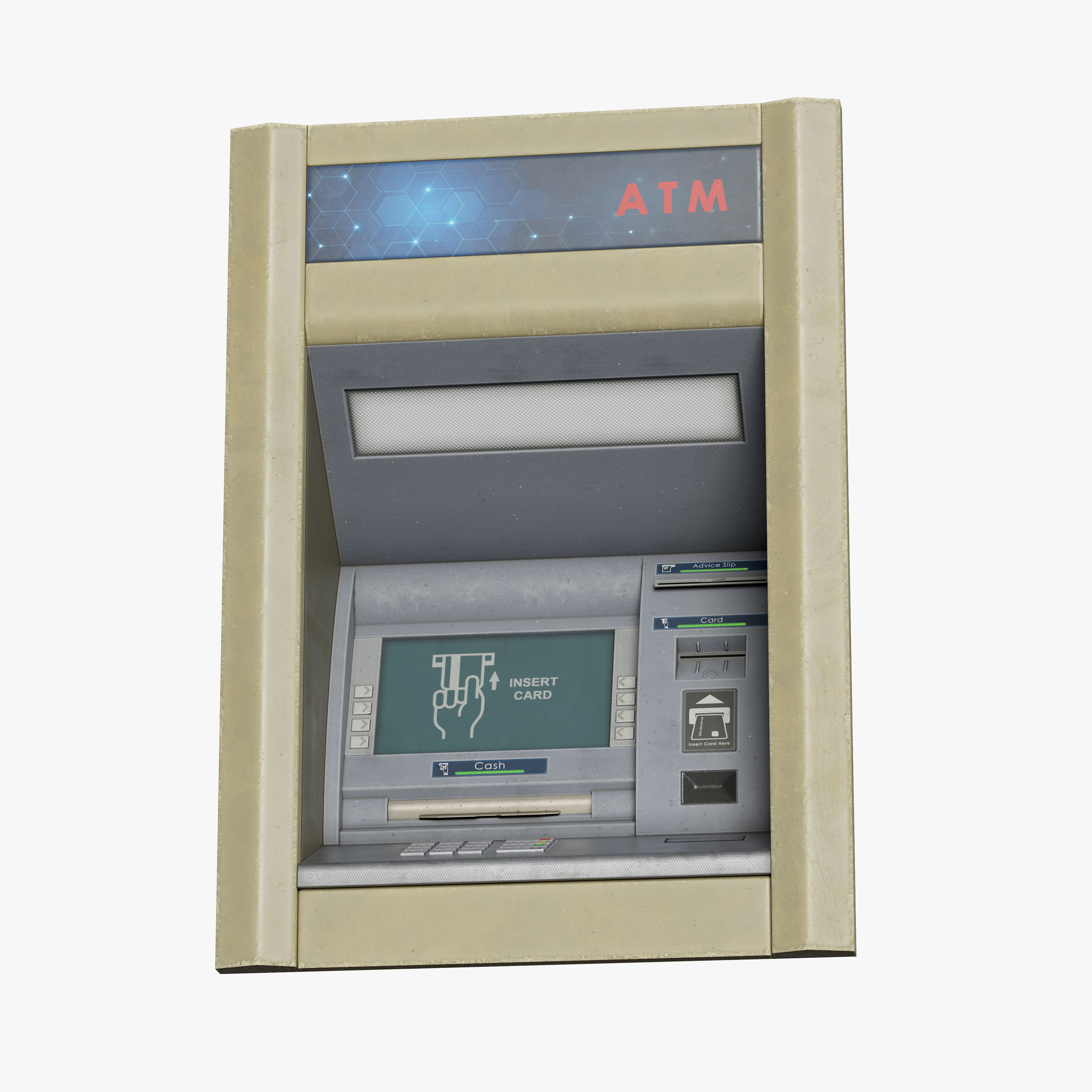 3D model ATM Wallmount VR / AR / low-poly | CGTrader
