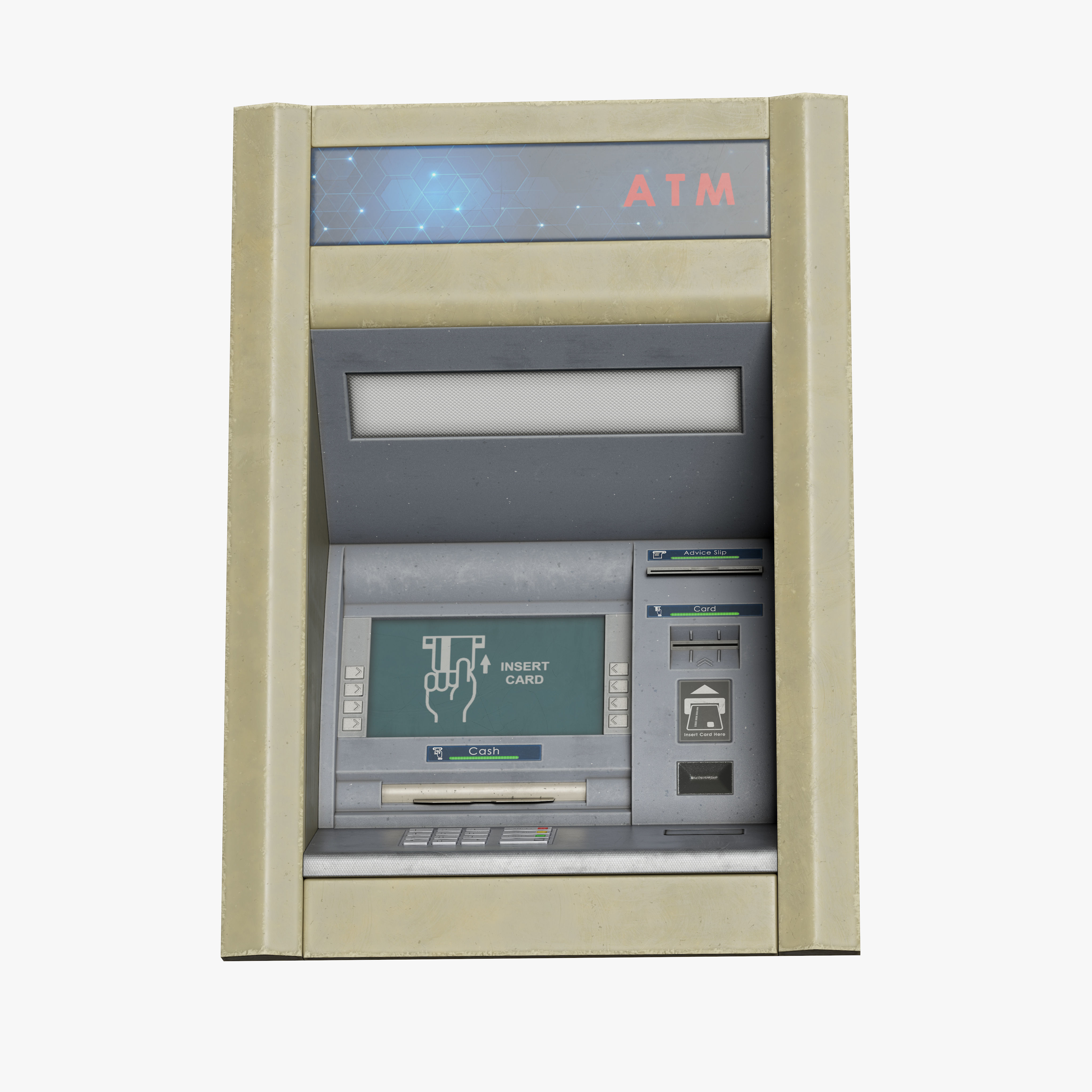 3D model ATM Wallmount VR / AR / low-poly | CGTrader