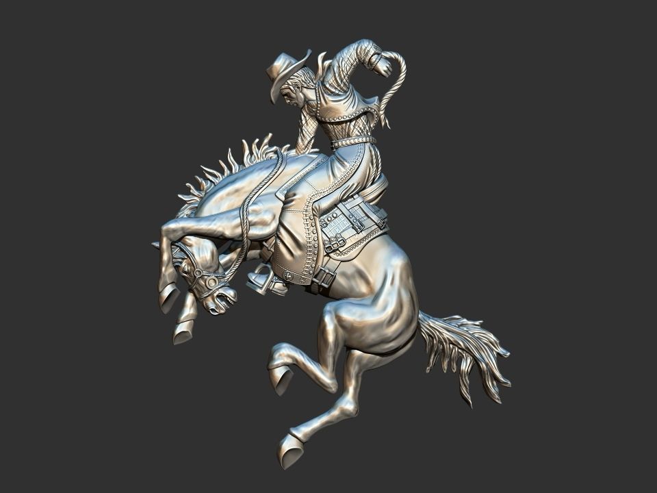 Bucking Horse - Rodeo 3D model 3D printable | CGTrader