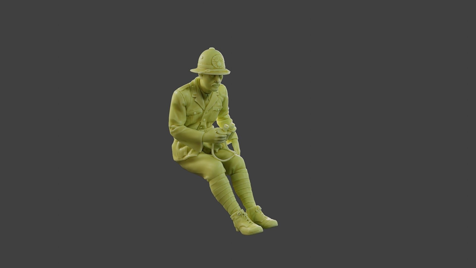 Italian officer Sit ww2 IT1 3D model 3D printable | CGTrader