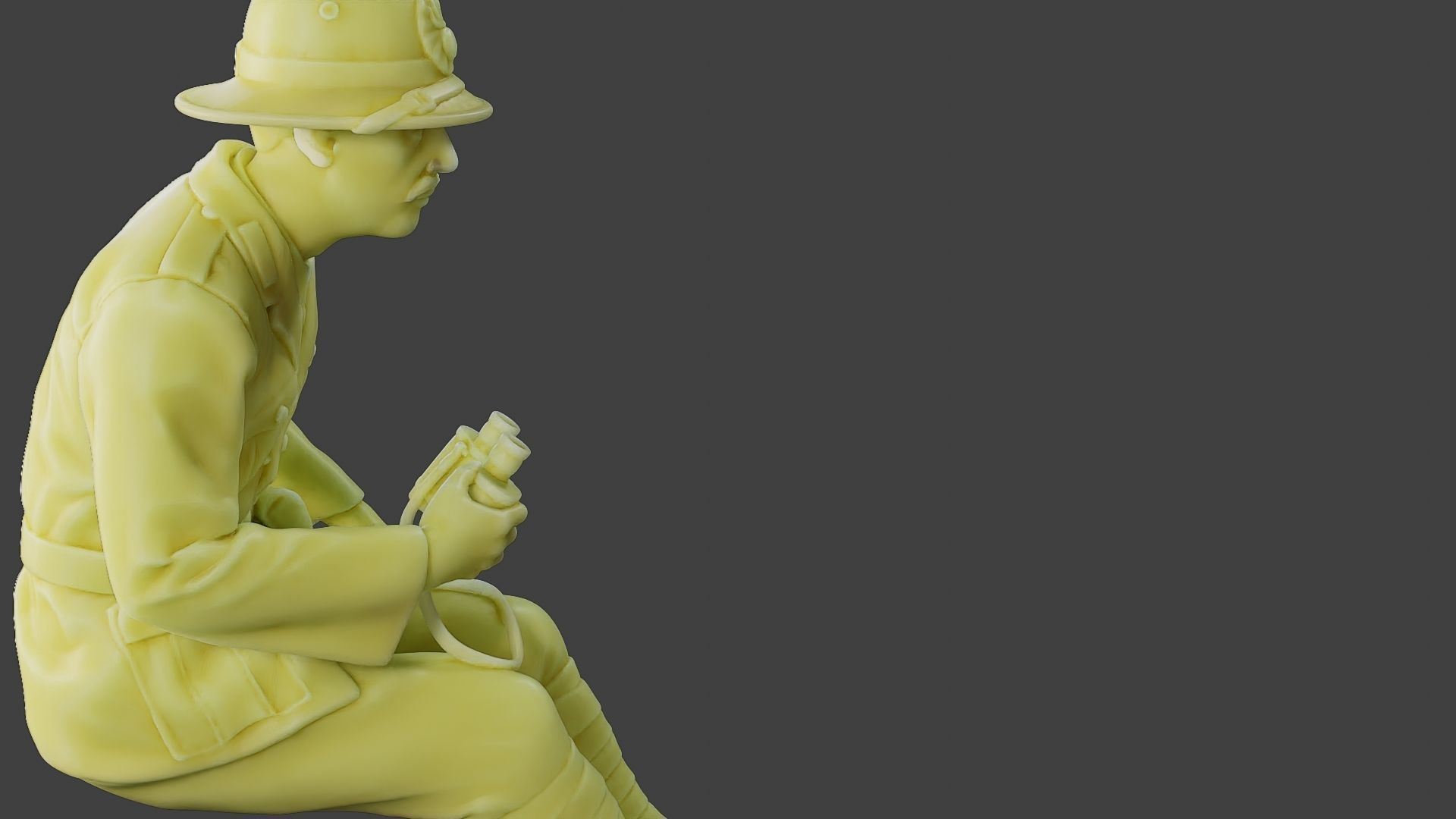 Italian officer Sit ww2 IT1 3D model 3D printable | CGTrader