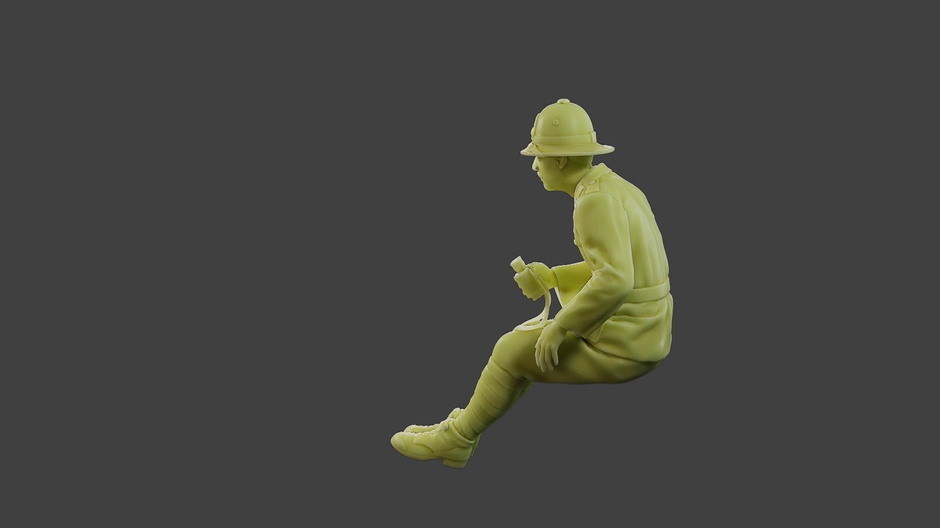 Italian officer Sit ww2 IT1 3D model 3D printable | CGTrader