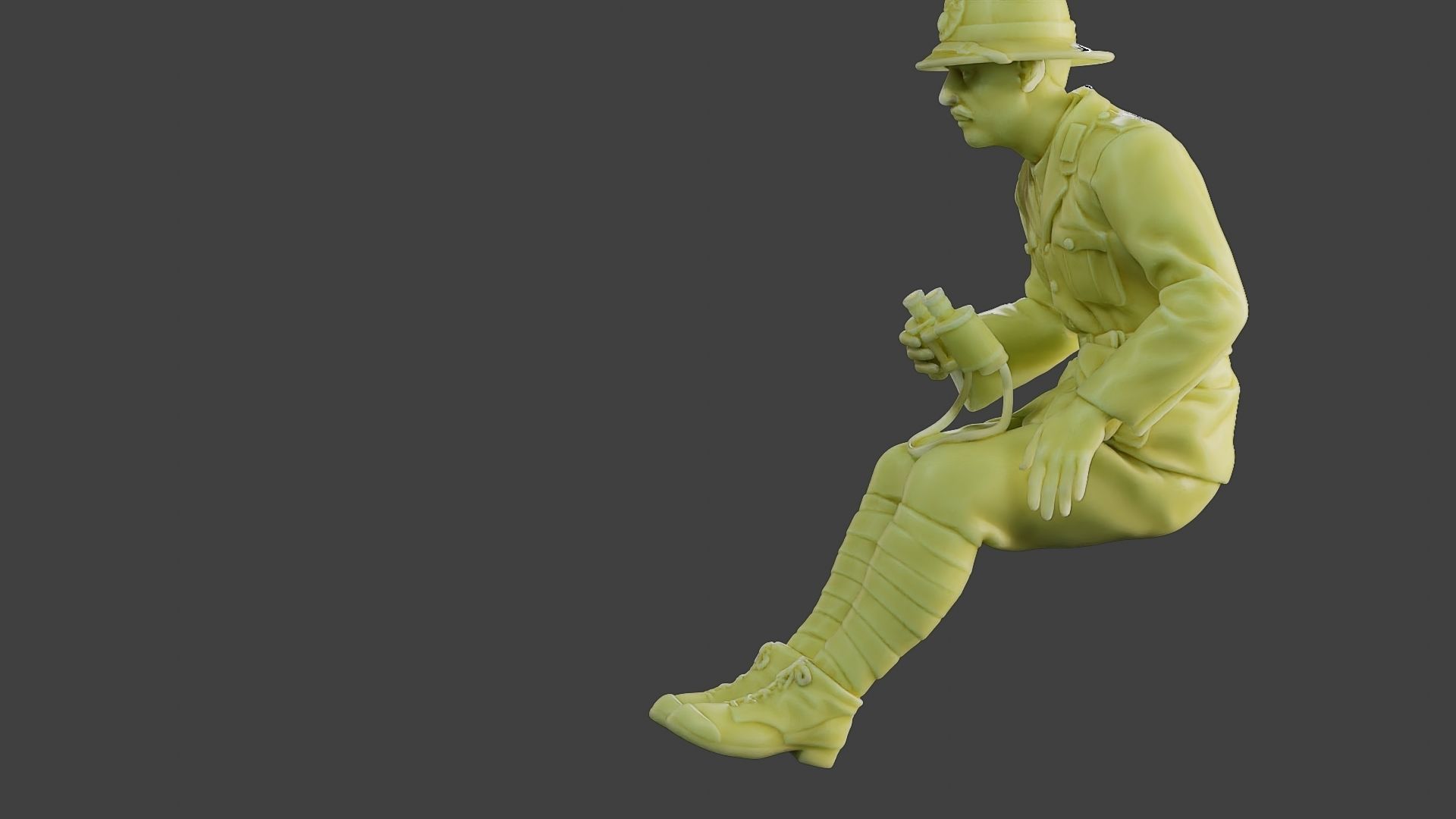 Italian officer Sit ww2 IT1 3D model 3D printable | CGTrader