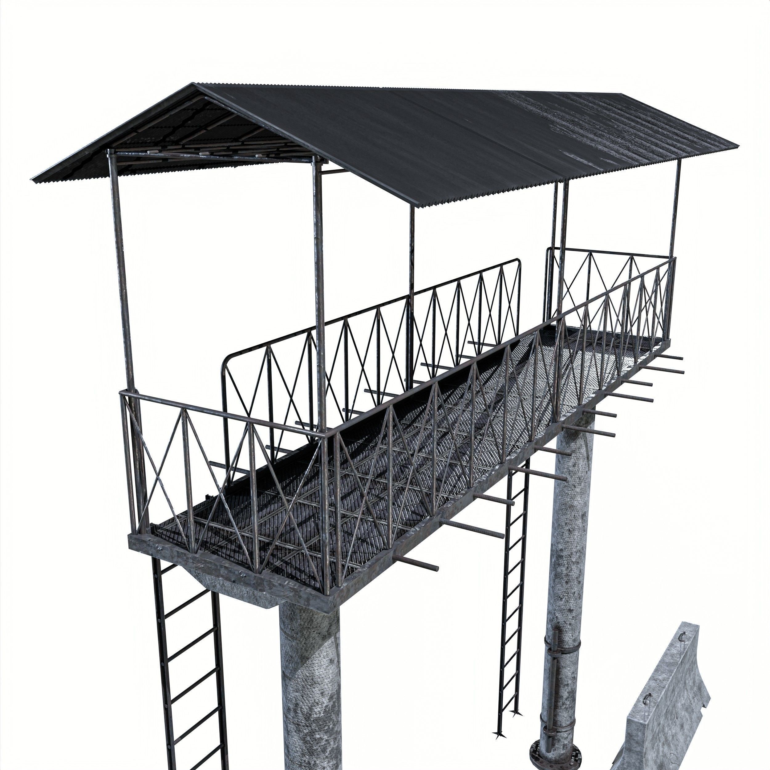 3D model Militery Defence Tower Pack VR / AR / low-poly | CGTrader