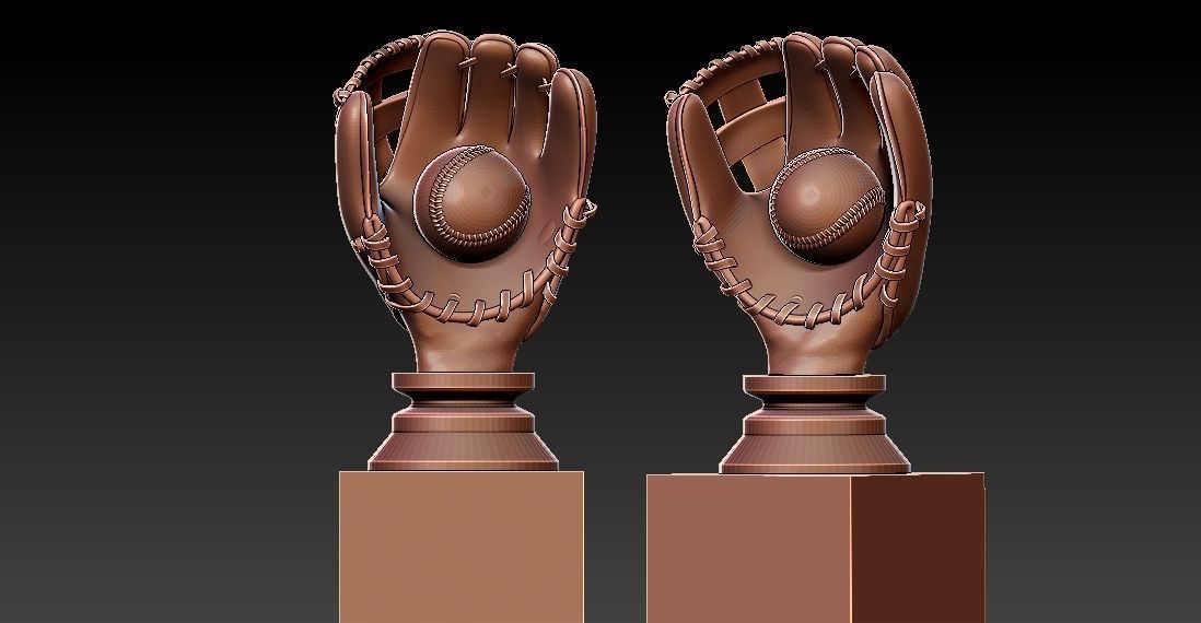MLB - BASEBALL GLOVES TROPHY STATUE DESTOP - 3D PRINT 3D model 3D ...