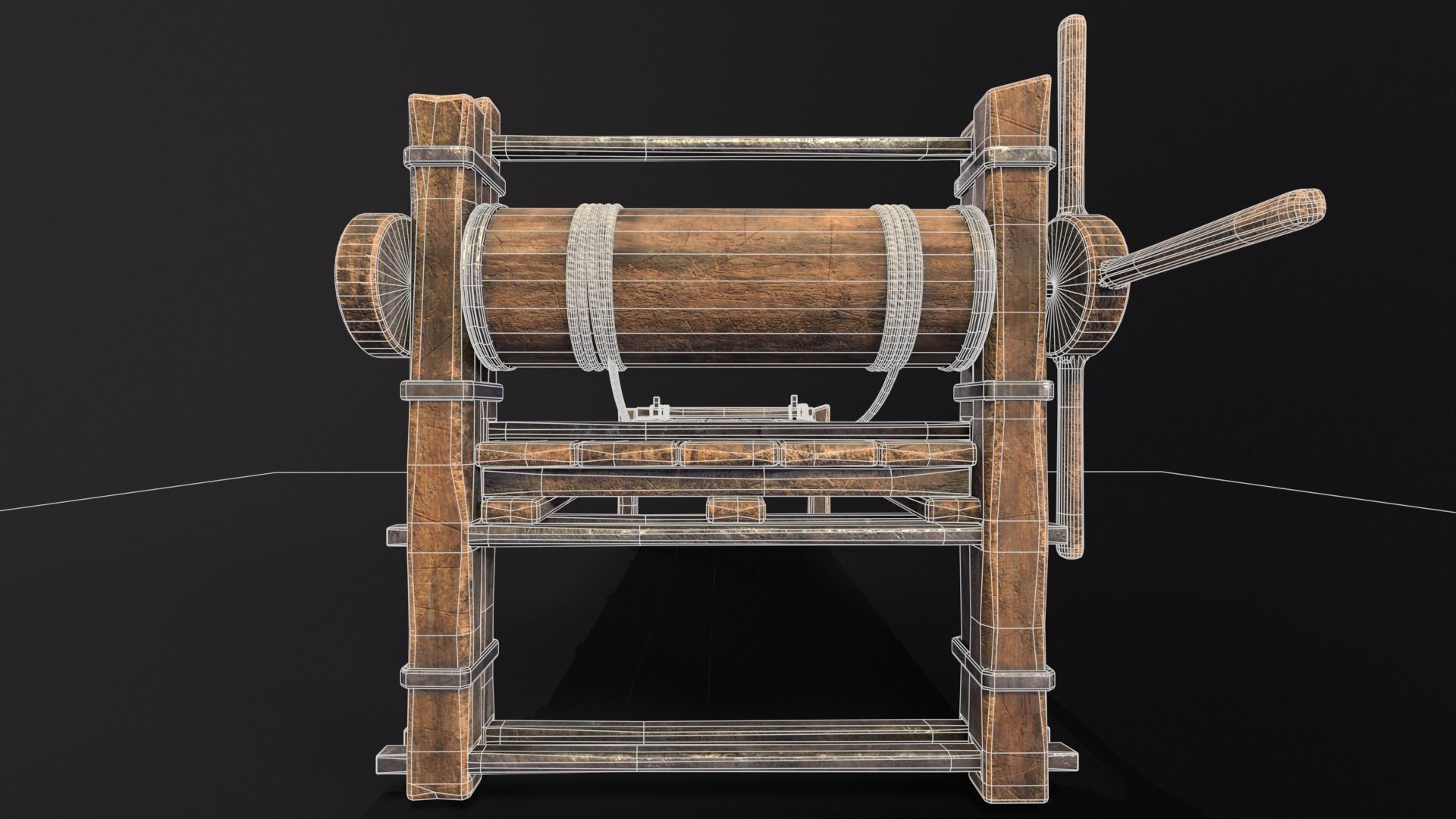 3D model Medieval Rack Torture VR / AR / low-poly | CGTrader