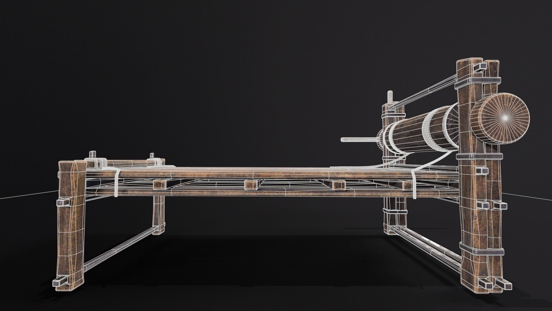 3D model Medieval Rack Torture VR / AR / low-poly | CGTrader