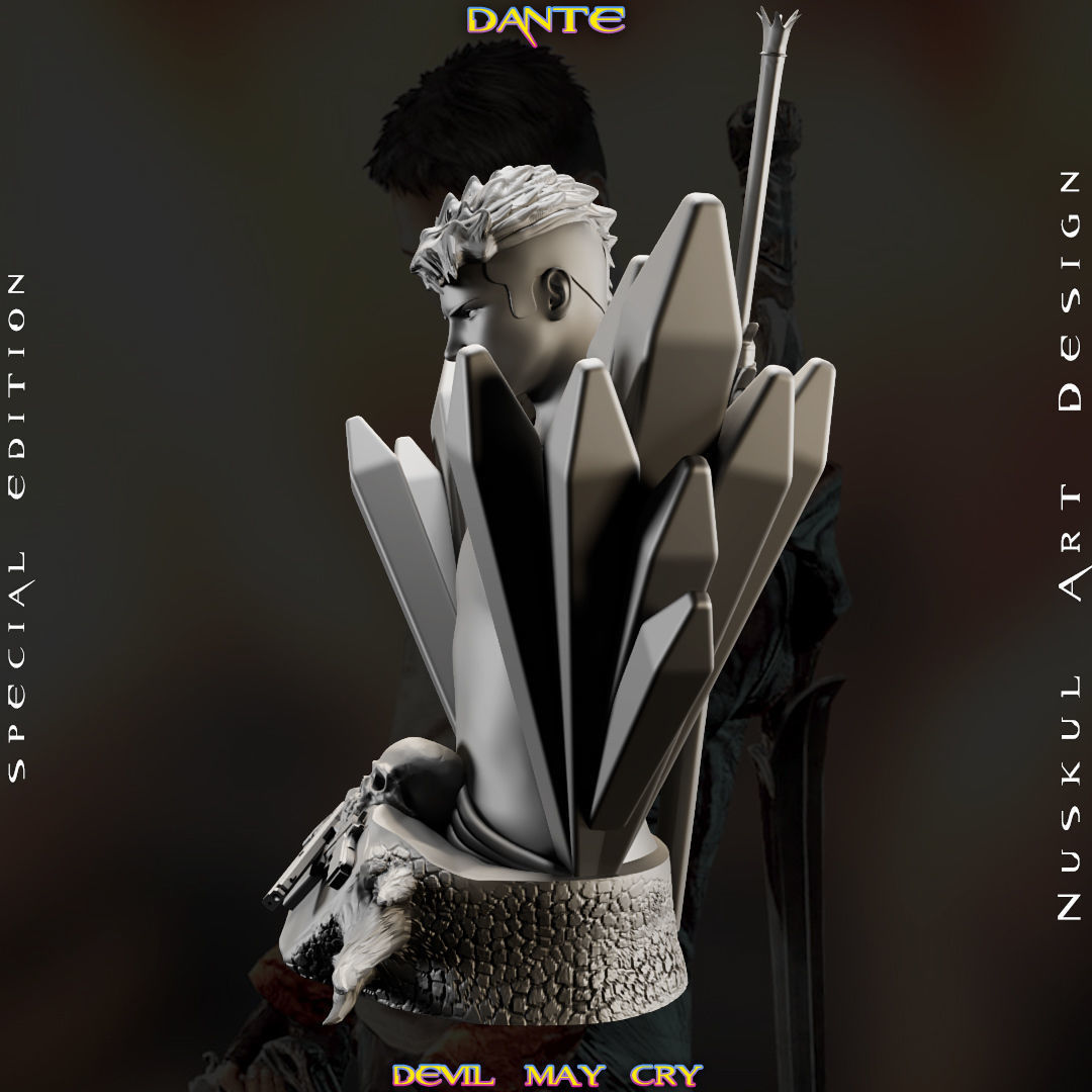 Dante Bust - Devil May Cry - Collectible Bust 3D model 3D printable ...