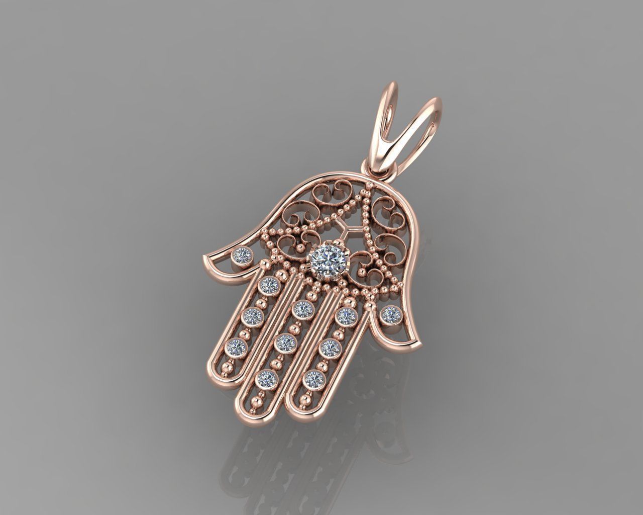 pendant hand of Fatima Hamsa p0038 3D model 3D printable | CGTrader