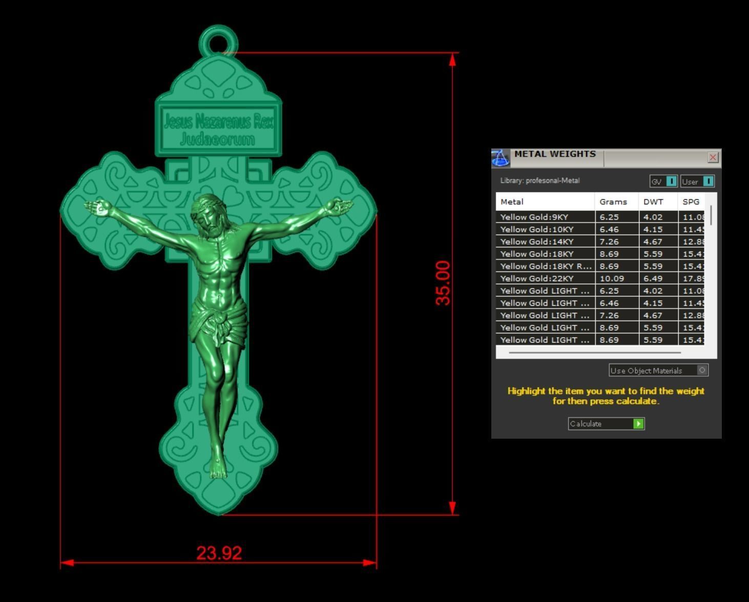 JESUS CROSS PENDEN 3D model 3D printable | CGTrader