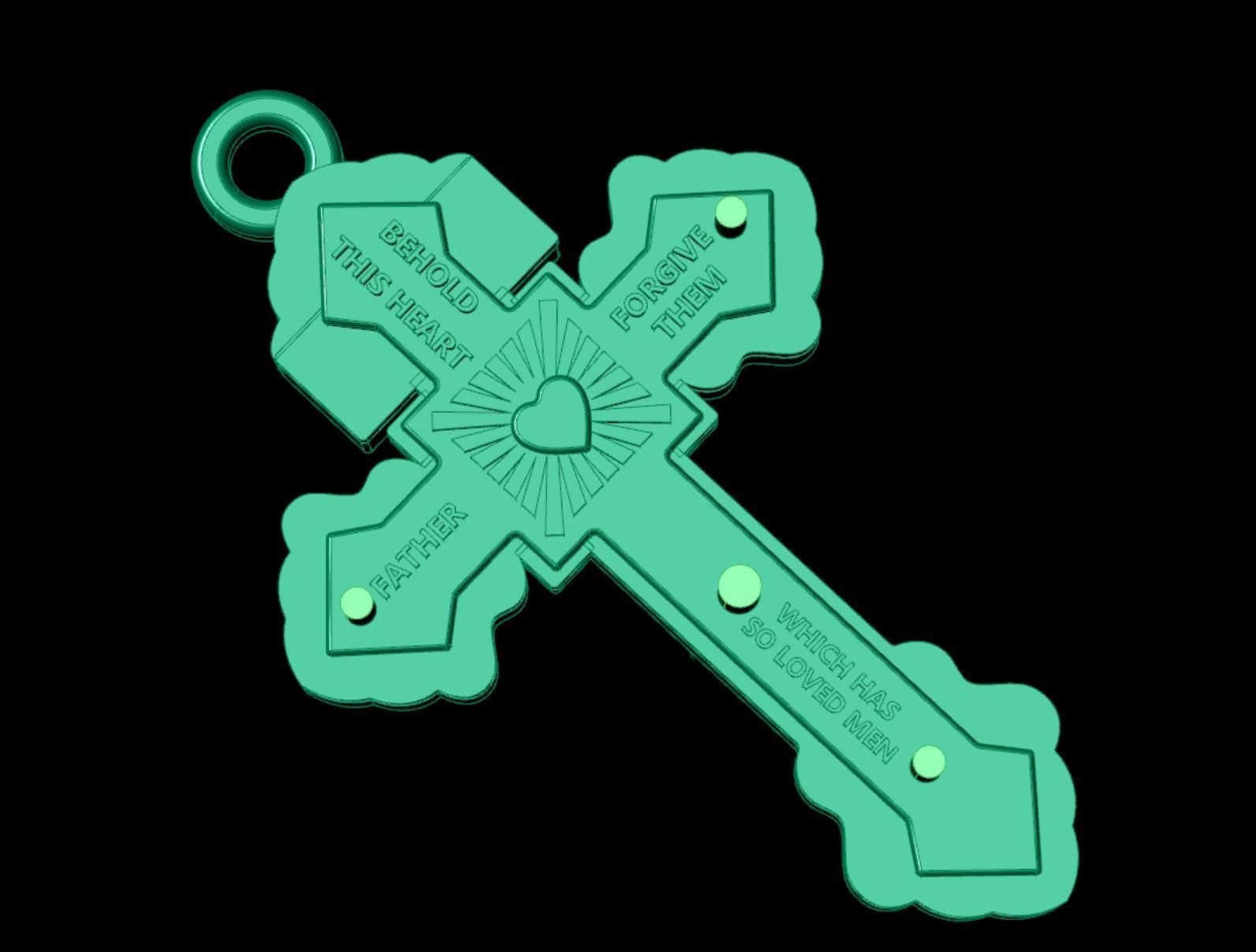 JESUS CROSS PENDEN 3D model 3D printable | CGTrader