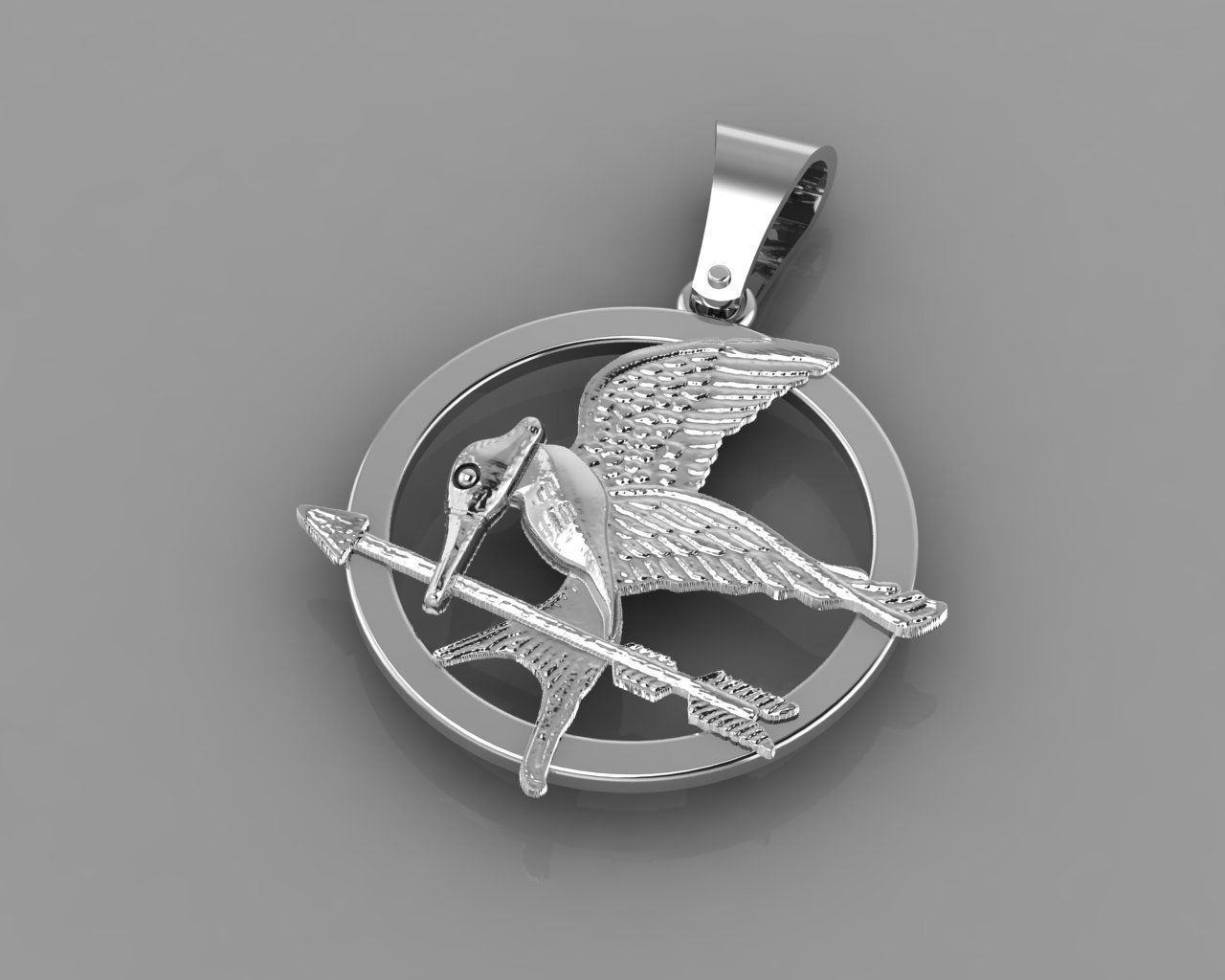pendant mockingjay the hunger games p0050 3D model 3D printable | CGTrader