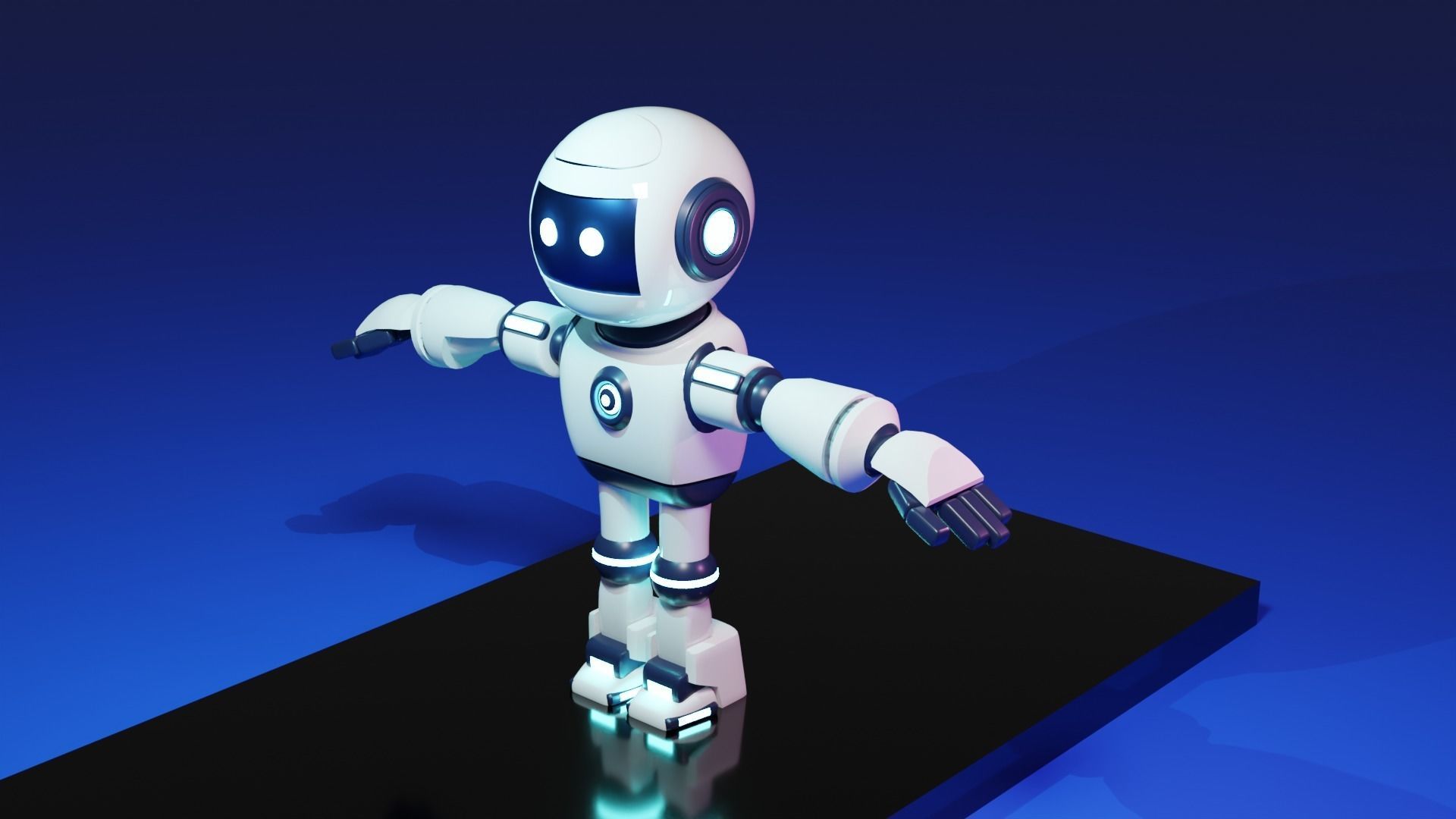 3D High Poly Chat Bot Mascot Design 3D model | CGTrader