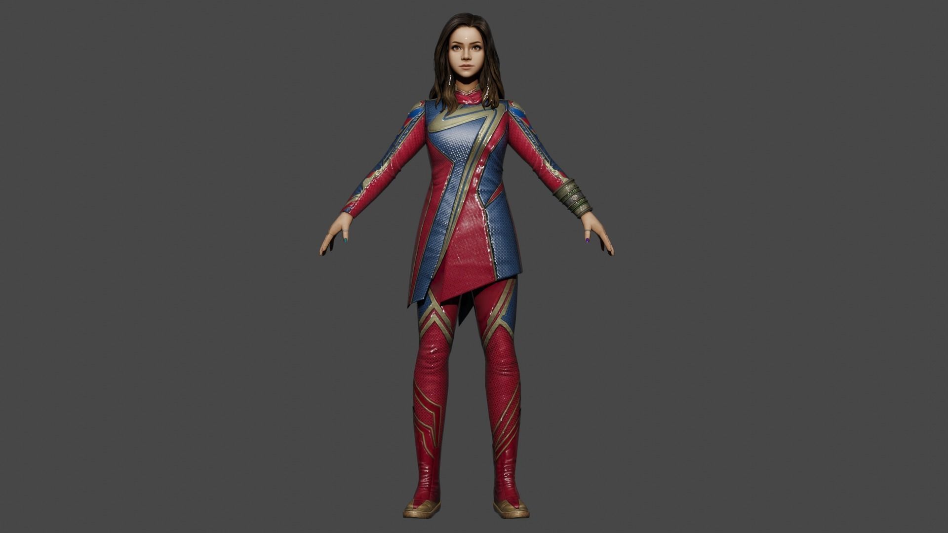 3D model Kamala Khan VR / AR / low-poly | CGTrader