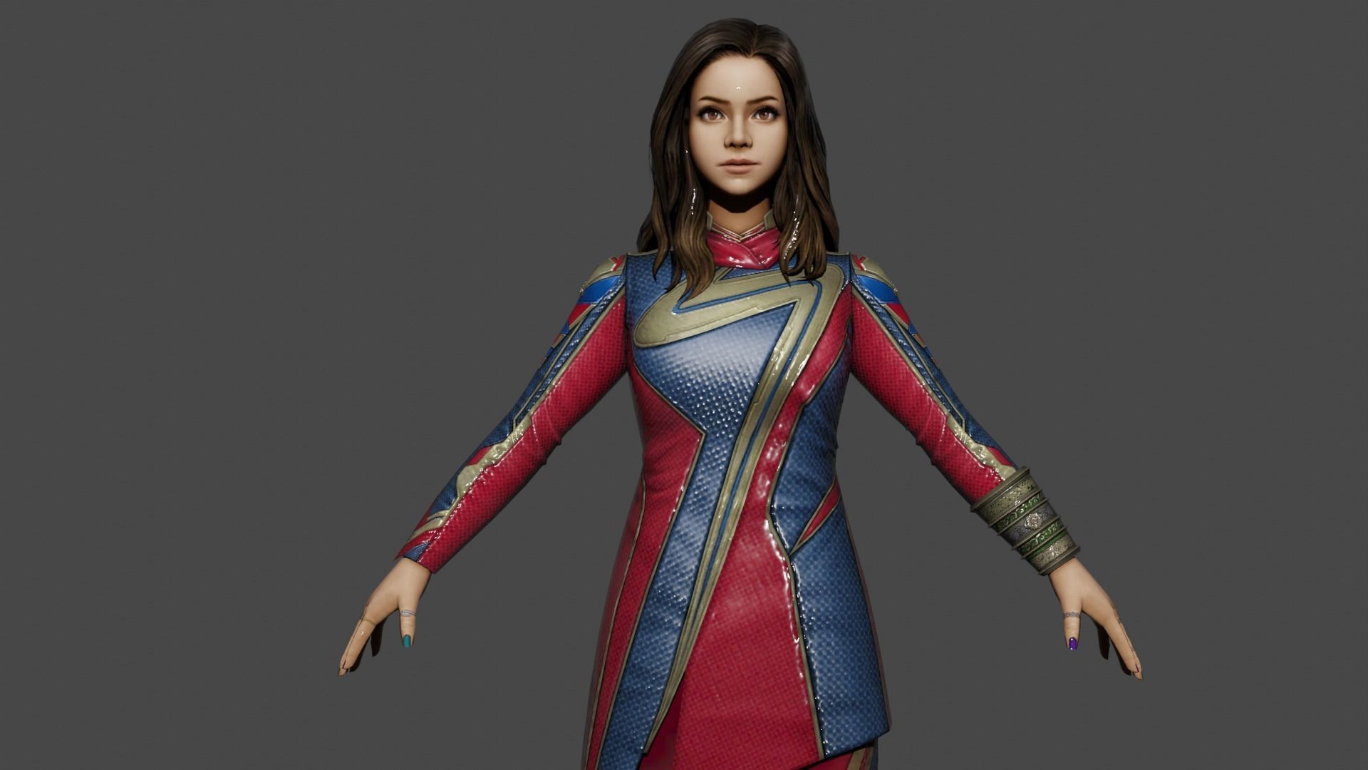 3D model Kamala Khan VR / AR / low-poly | CGTrader