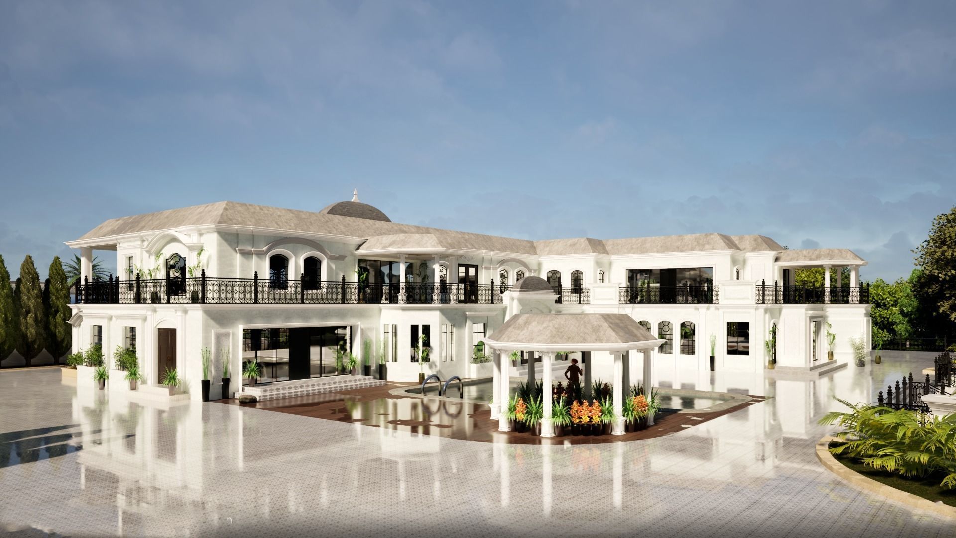 Grand mension house 3D model | CGTrader