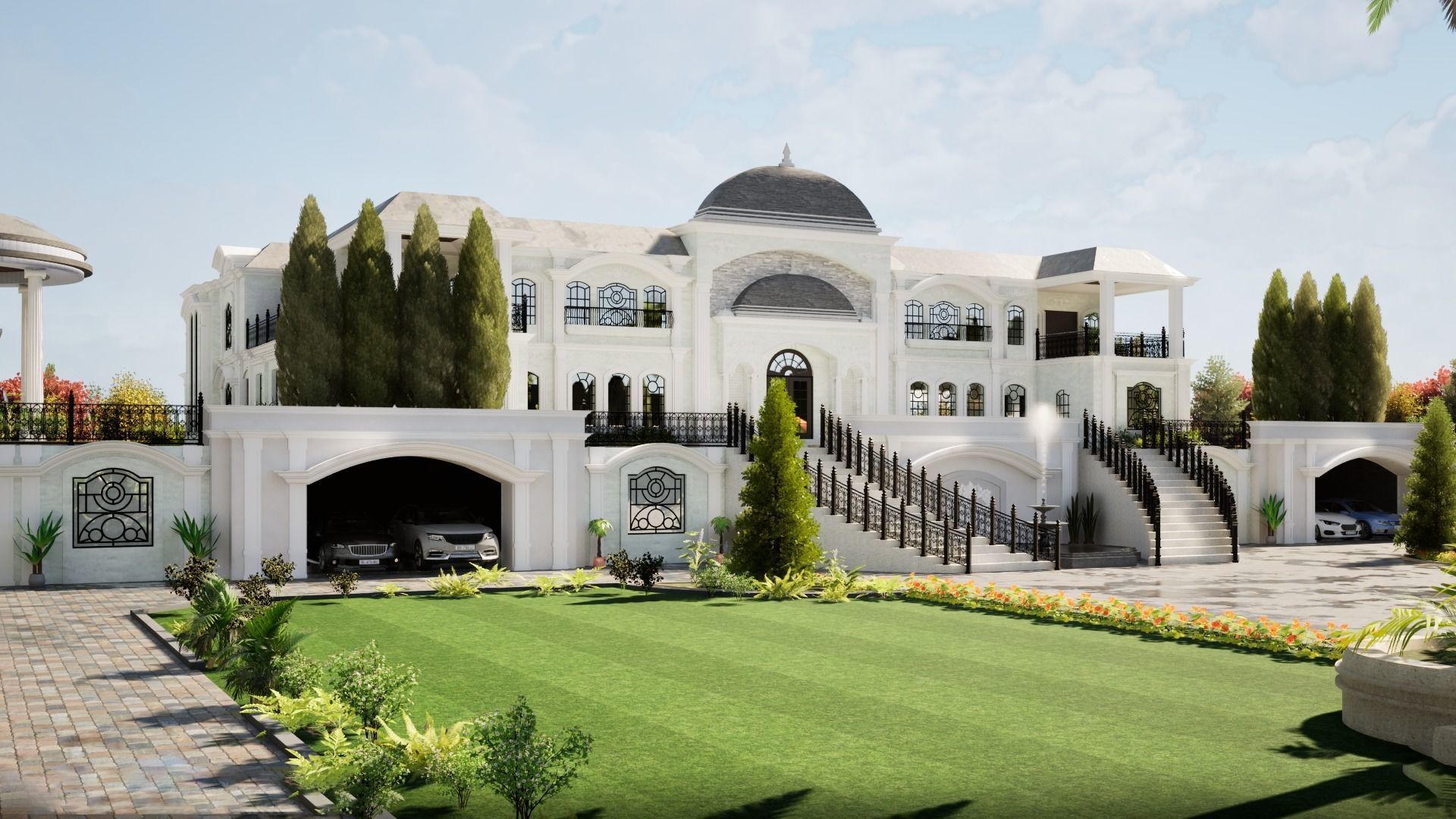 Grand mension house 3D model | CGTrader