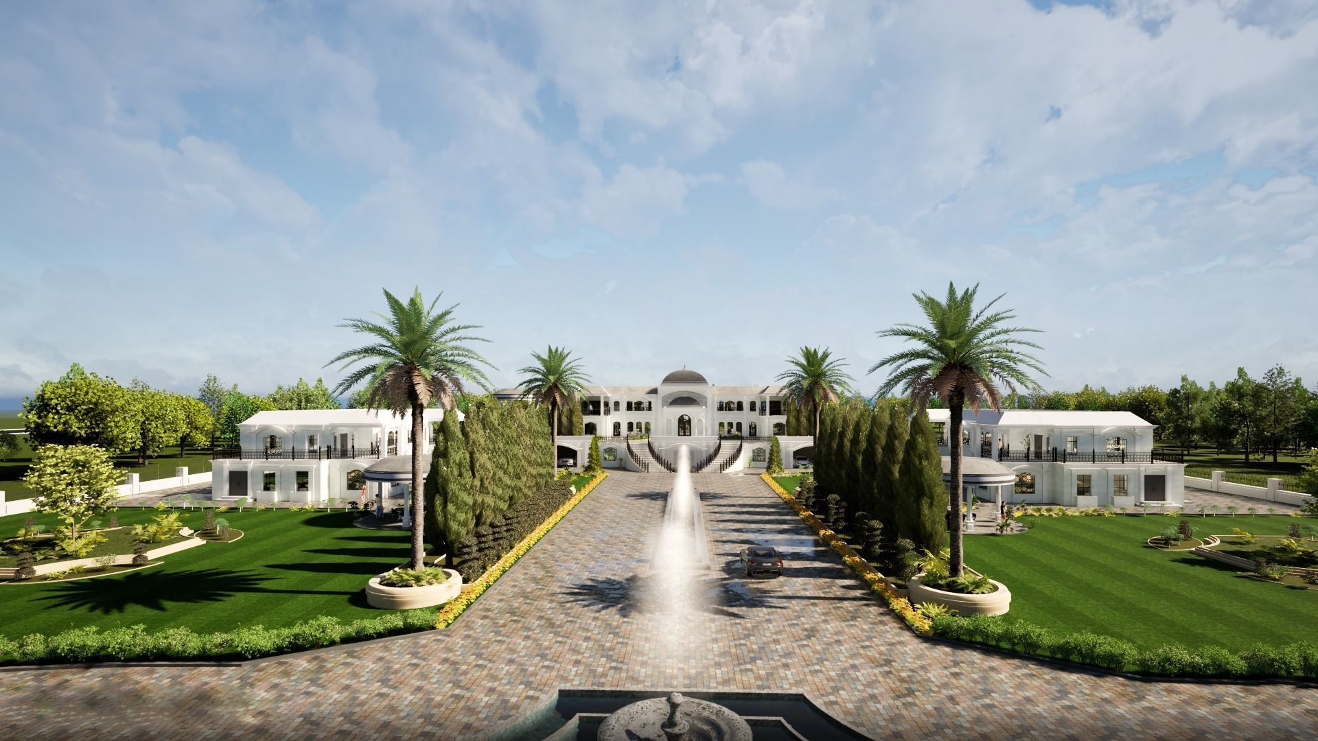 Grand mension house 3D model | CGTrader
