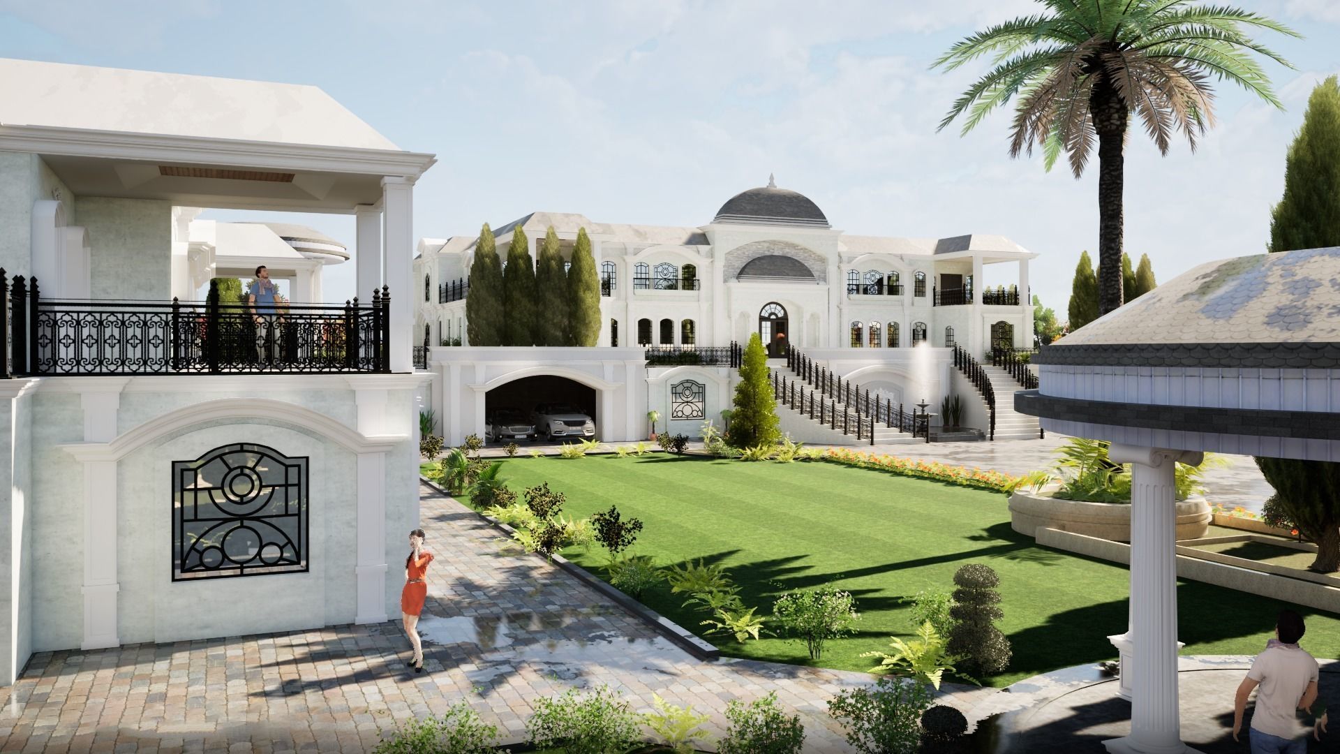 Grand mension house 3D model | CGTrader