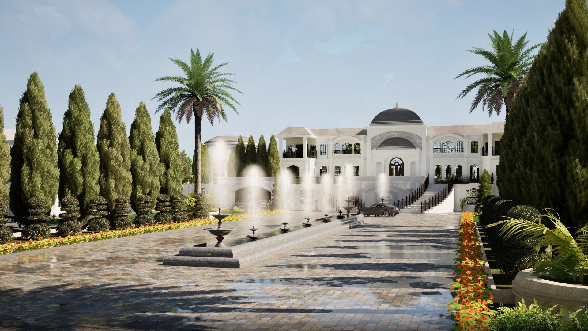 Grand mension house 3D model | CGTrader