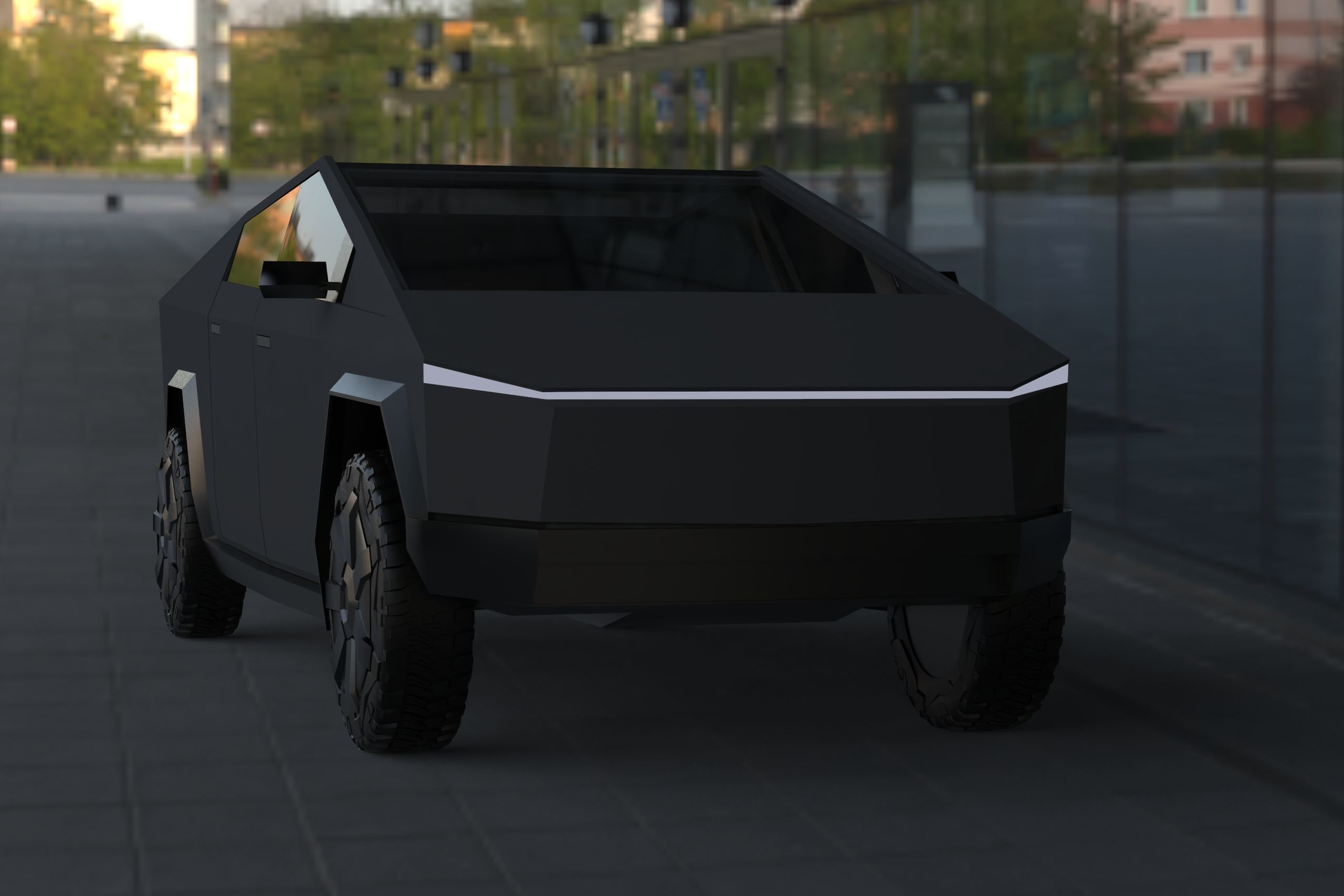 TESLA CYBER TRUCK WITH INTERIOR 3D model | CGTrader