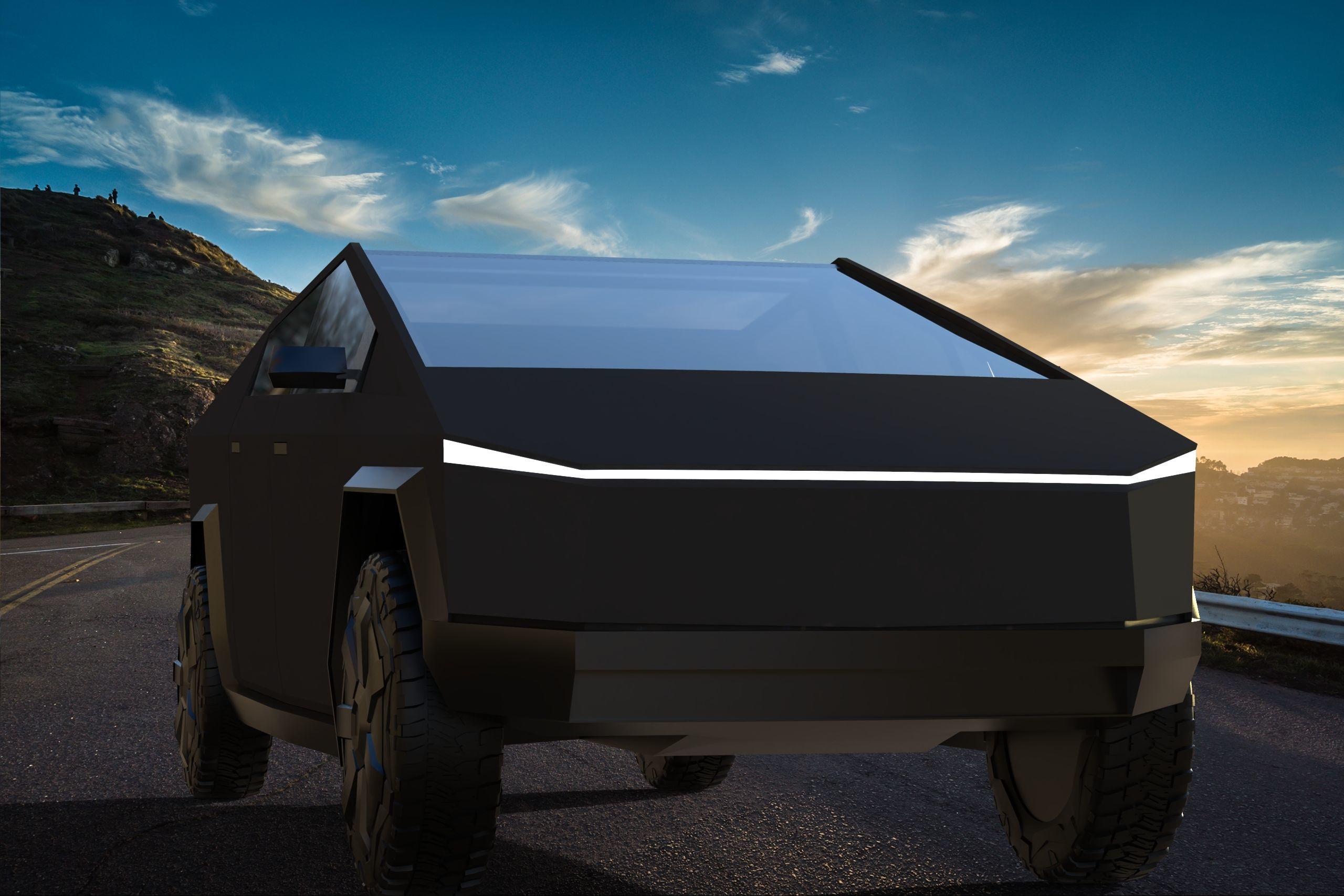 TESLA CYBER TRUCK WITH INTERIOR 3D model | CGTrader