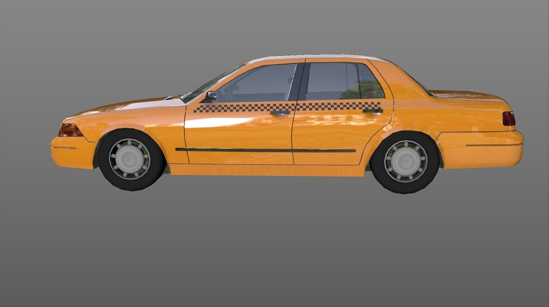 3D model Taxi 3D Model New Cab Lowpoly 3D Model VR / AR / low-poly ...