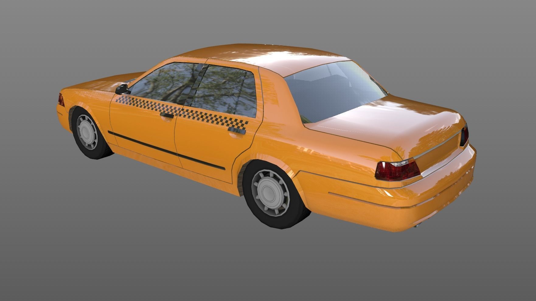 3D model Taxi 3D Model New Cab Lowpoly 3D Model VR / AR / low-poly ...