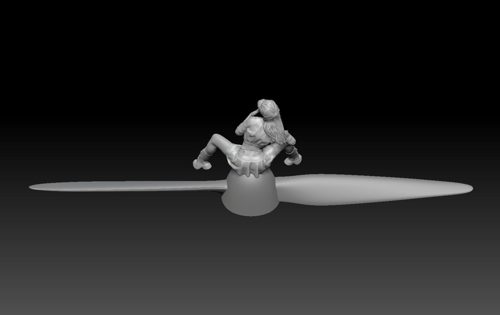 PIN UP AIRCRAFT 3D model 3D printable | CGTrader