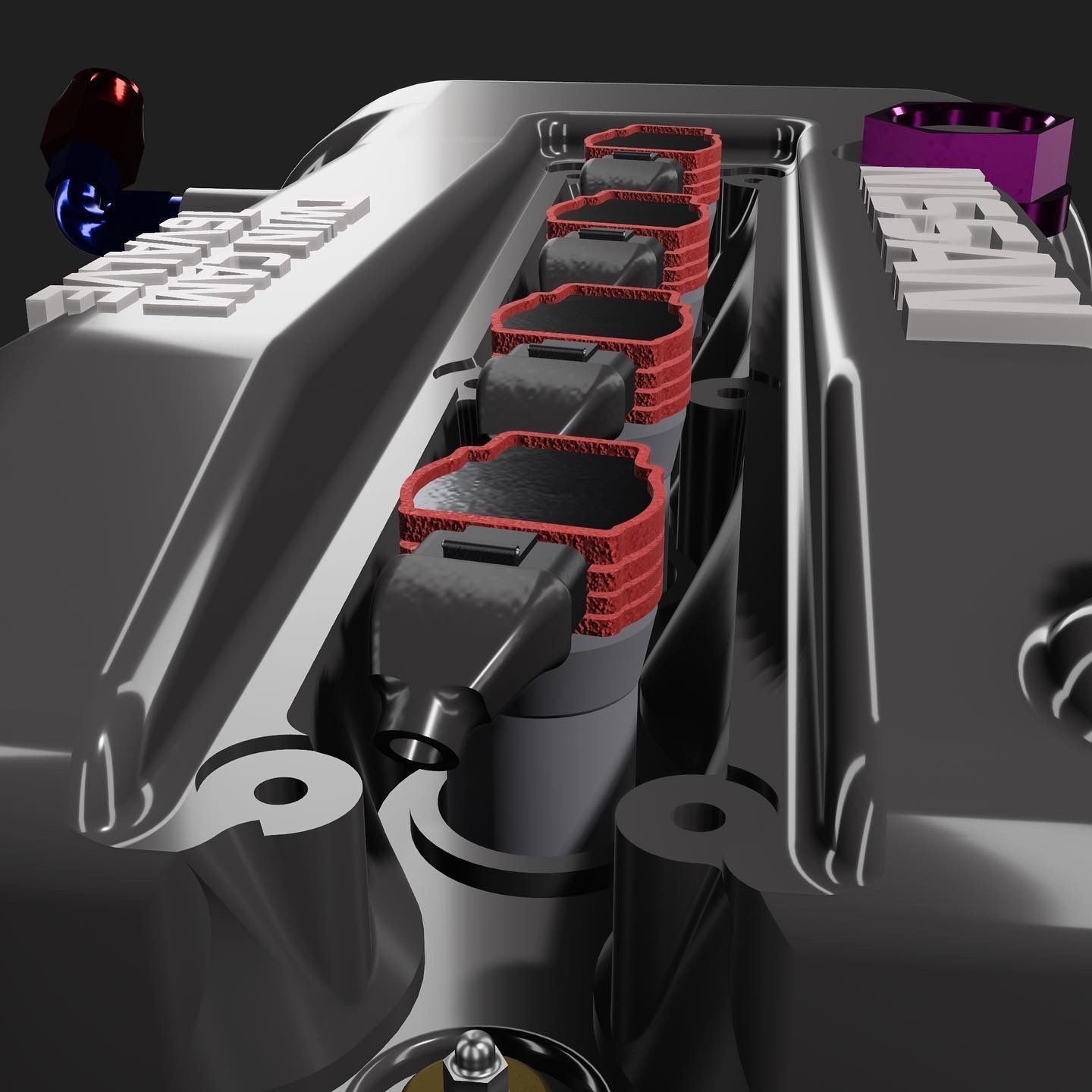 SR20 Engine x3 combos ITB Turbo Twin Turbo 3D model 3D printable | CGTrader