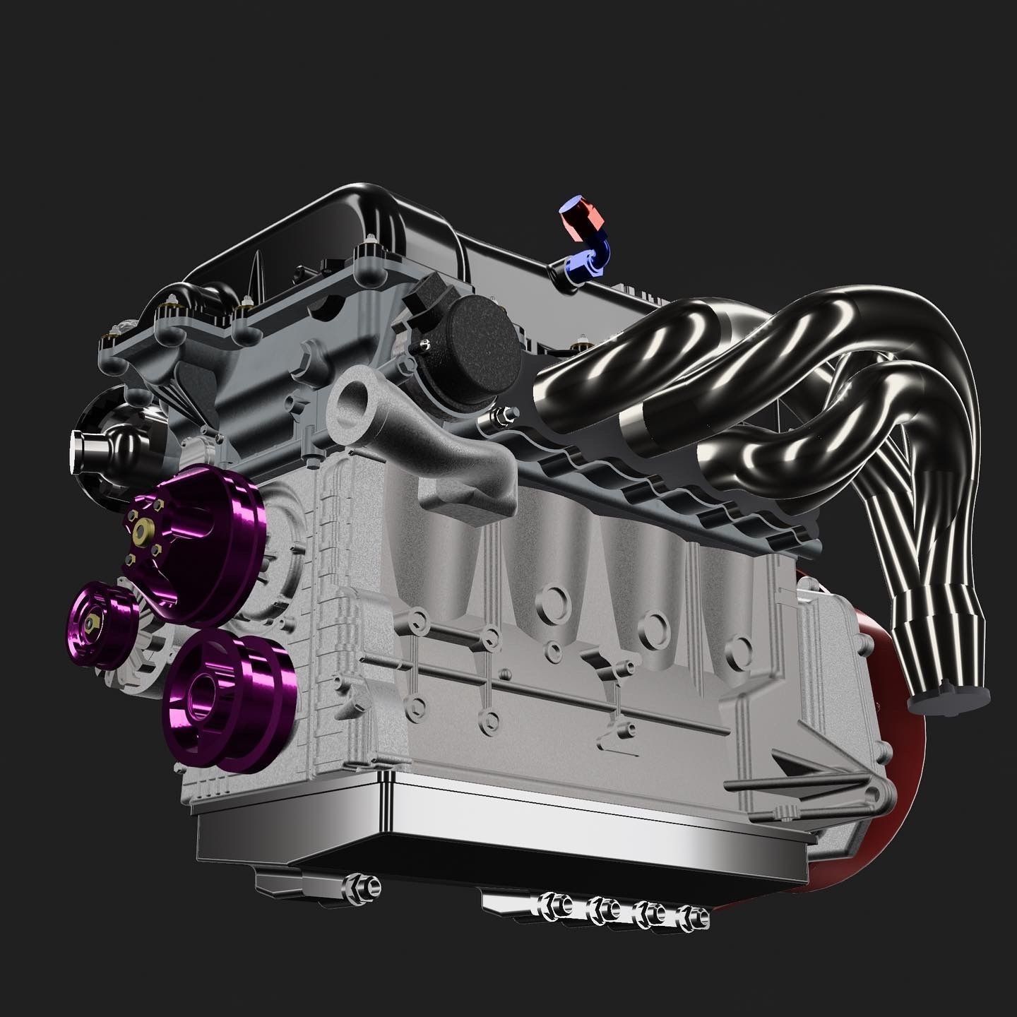 SR20 Engine x3 combos ITB Turbo Twin Turbo 3D model 3D printable | CGTrader