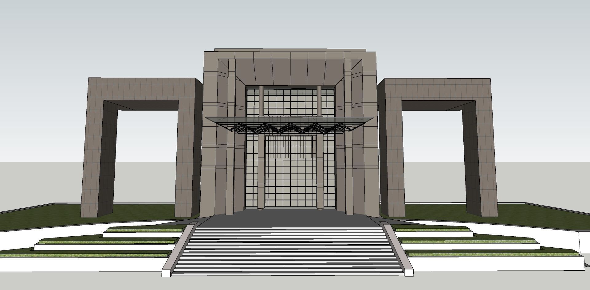 Modern Entrance design 3d model 3D model | CGTrader