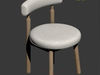 Chair with boucle fabric 3D model | CGTrader