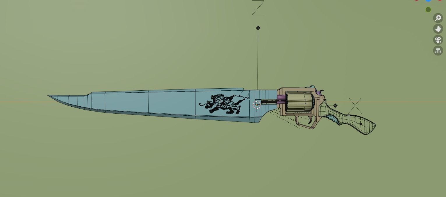 Gunblade Revolver - Final Fantasy VIII 3D model | CGTrader