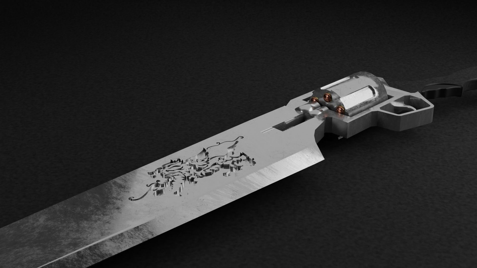Gunblade Revolver - Final Fantasy VIII 3D model | CGTrader