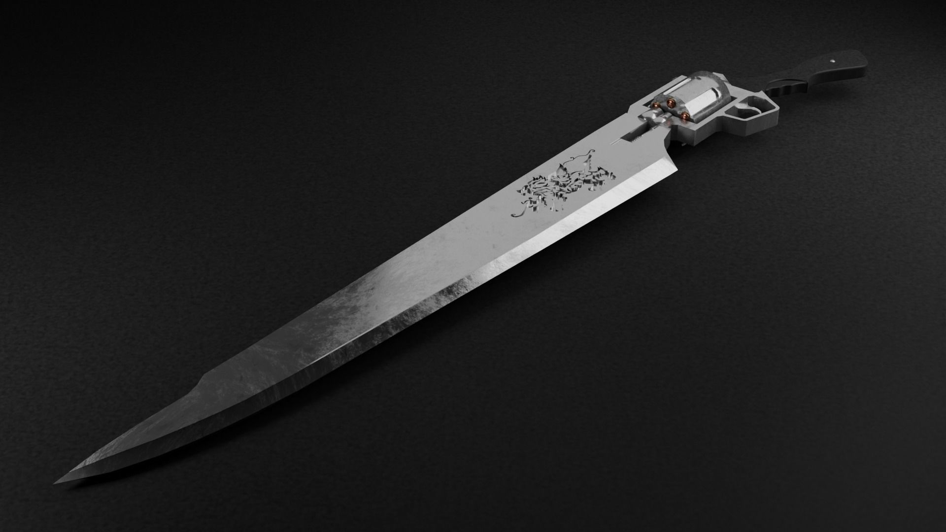 Gunblade Revolver - Final Fantasy VIII 3D model | CGTrader