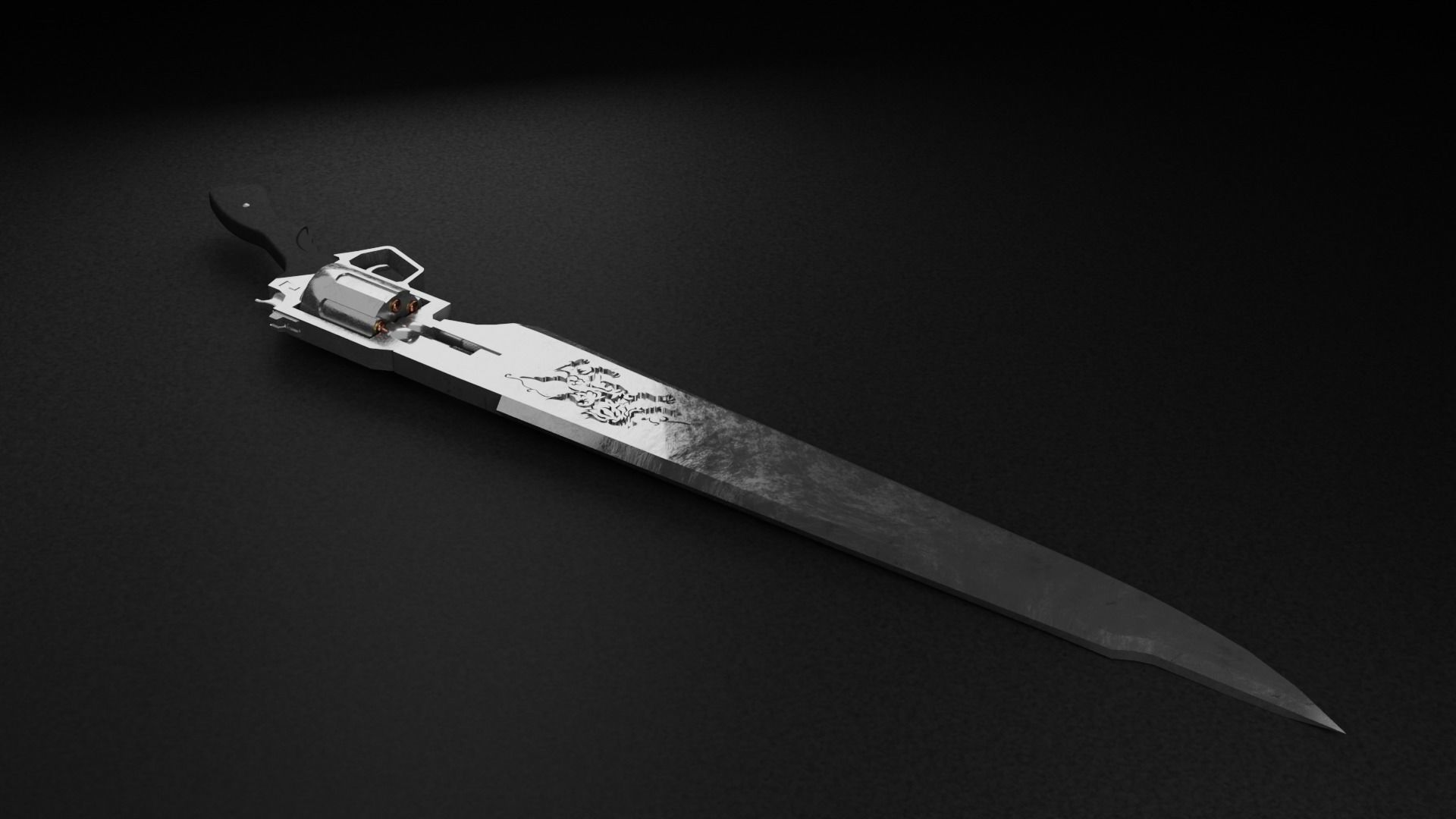Gunblade Revolver - Final Fantasy VIII 3D model | CGTrader
