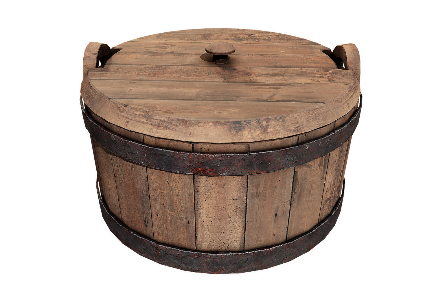 3D model Wooden Barrel Pickles Village VR / AR / low-poly | CGTrader