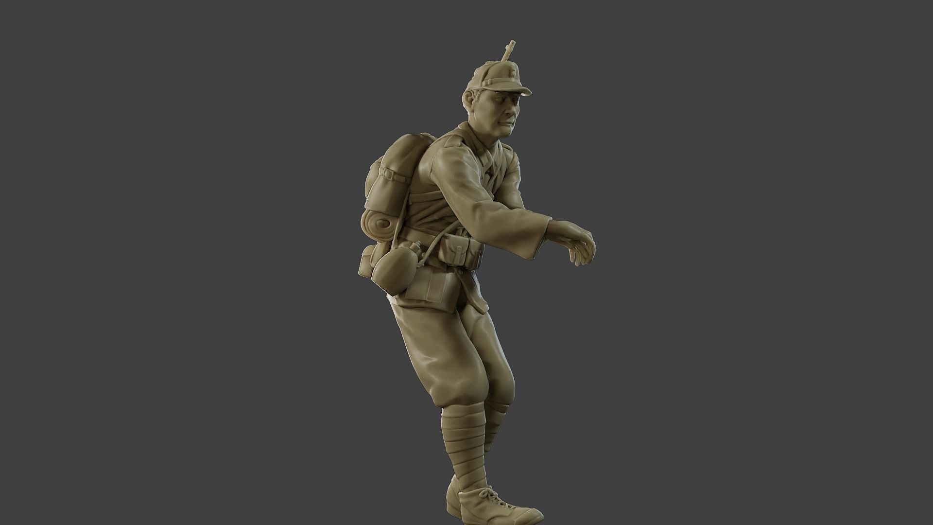Italian soldier Attach ww2 IT10 3D model 3D printable | CGTrader