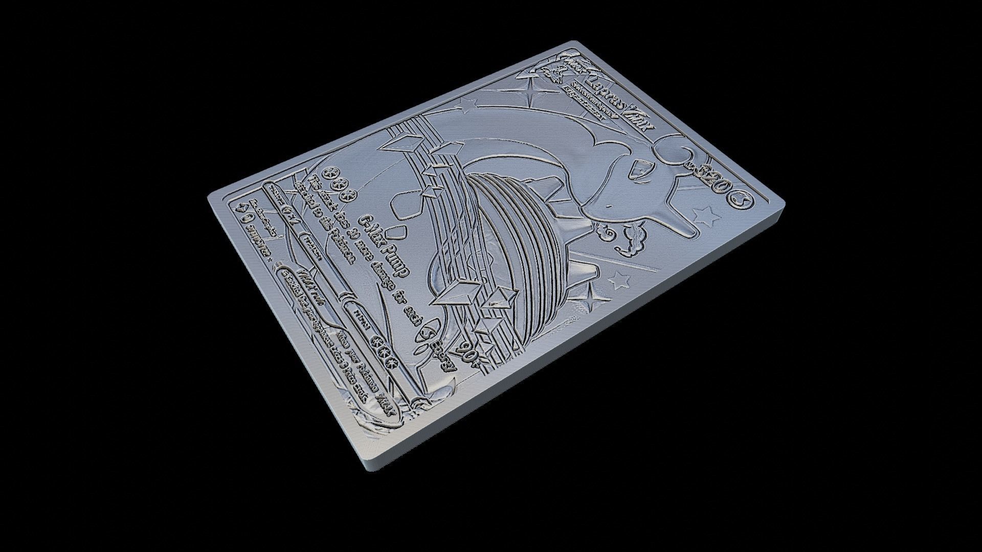 LAPRAS VMAX POKEMON CARD 3D model 3D printable | CGTrader