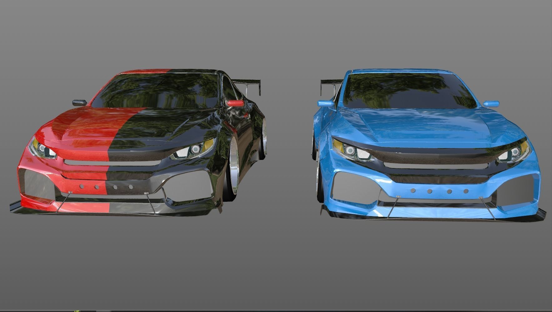 Honda Civic Si custom 2017 3D Model Midpoly 3D model | CGTrader