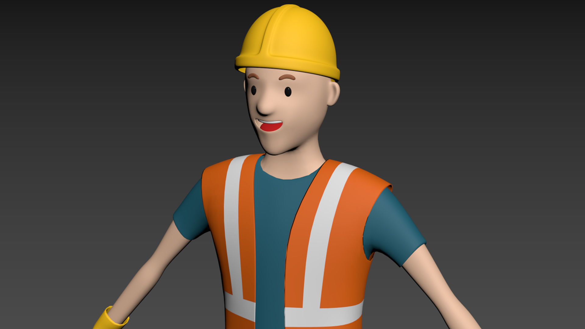 Cartoon Male Worker 3D Model 3D model | CGTrader