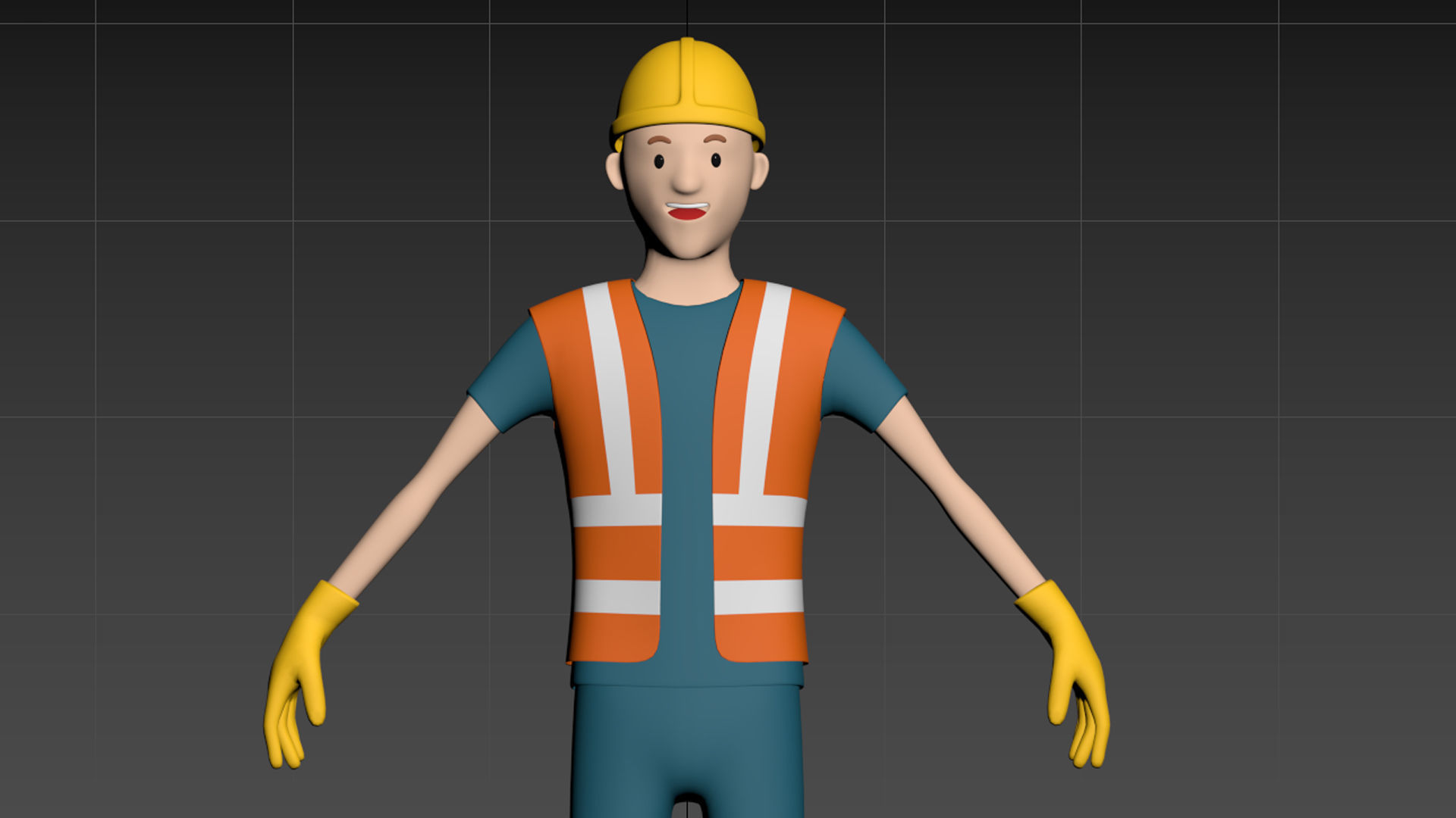 Cartoon Male Worker 3D Model 3D model | CGTrader