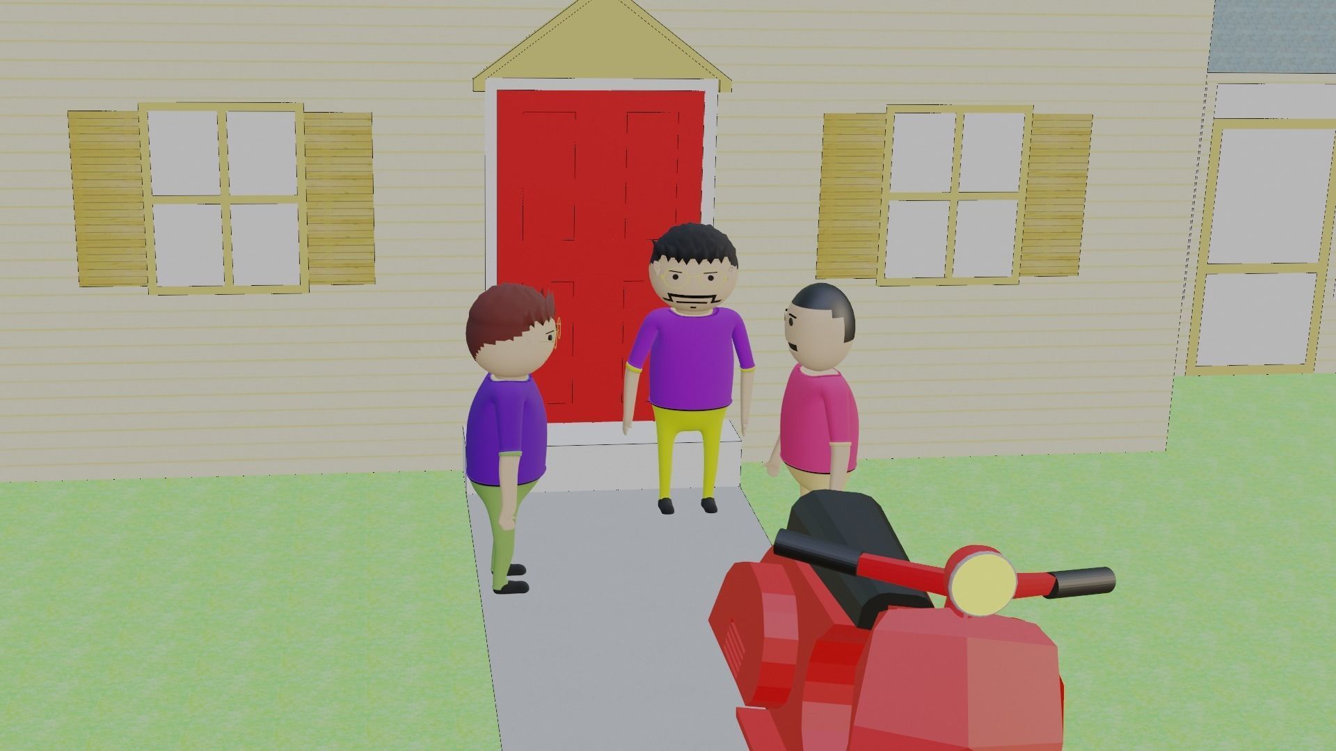 3D model Gulli bulli house make joke horror house VR / AR / low-poly ...