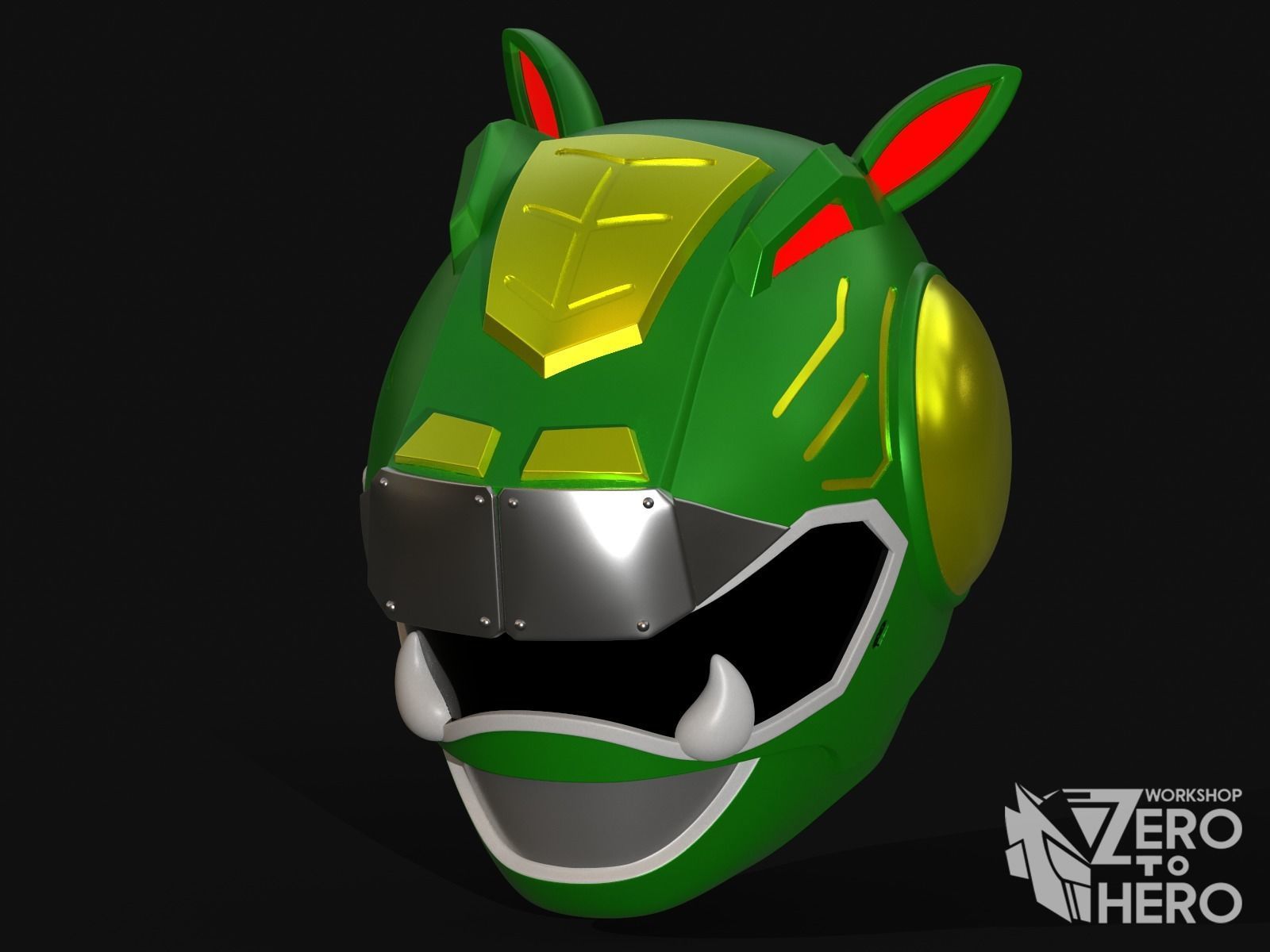 Power Ranger Wild Force- Hippo Helmet 3D model 3D printable | CGTrader
