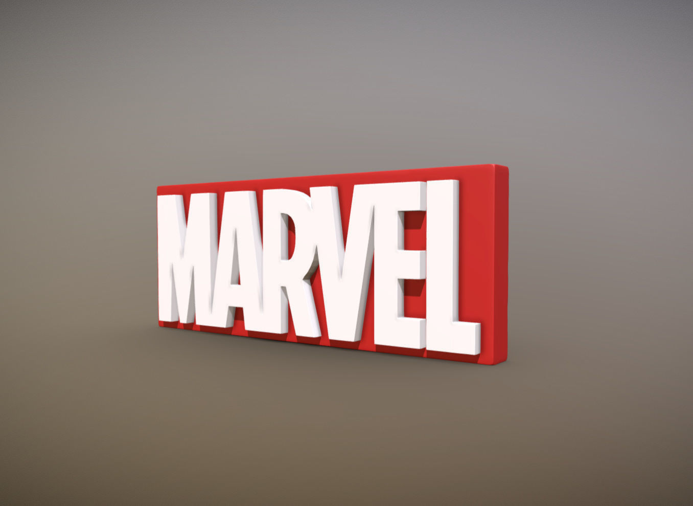 MARVEL LOGO 3D model 3D printable | CGTrader