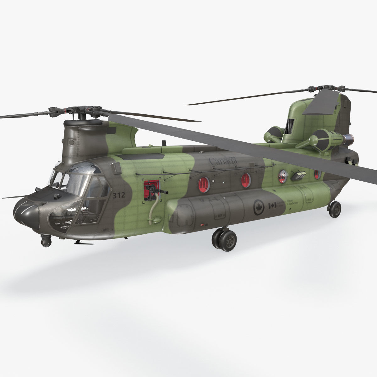 3D model CH-47 Chinook RCAF Static VR / AR / low-poly | CGTrader