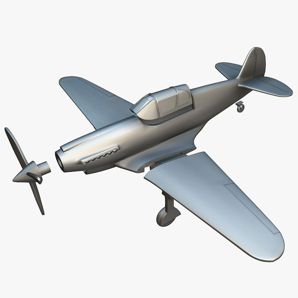 Curtiss XP-46 - 3D Printable Model 3D model 3D printable | CGTrader