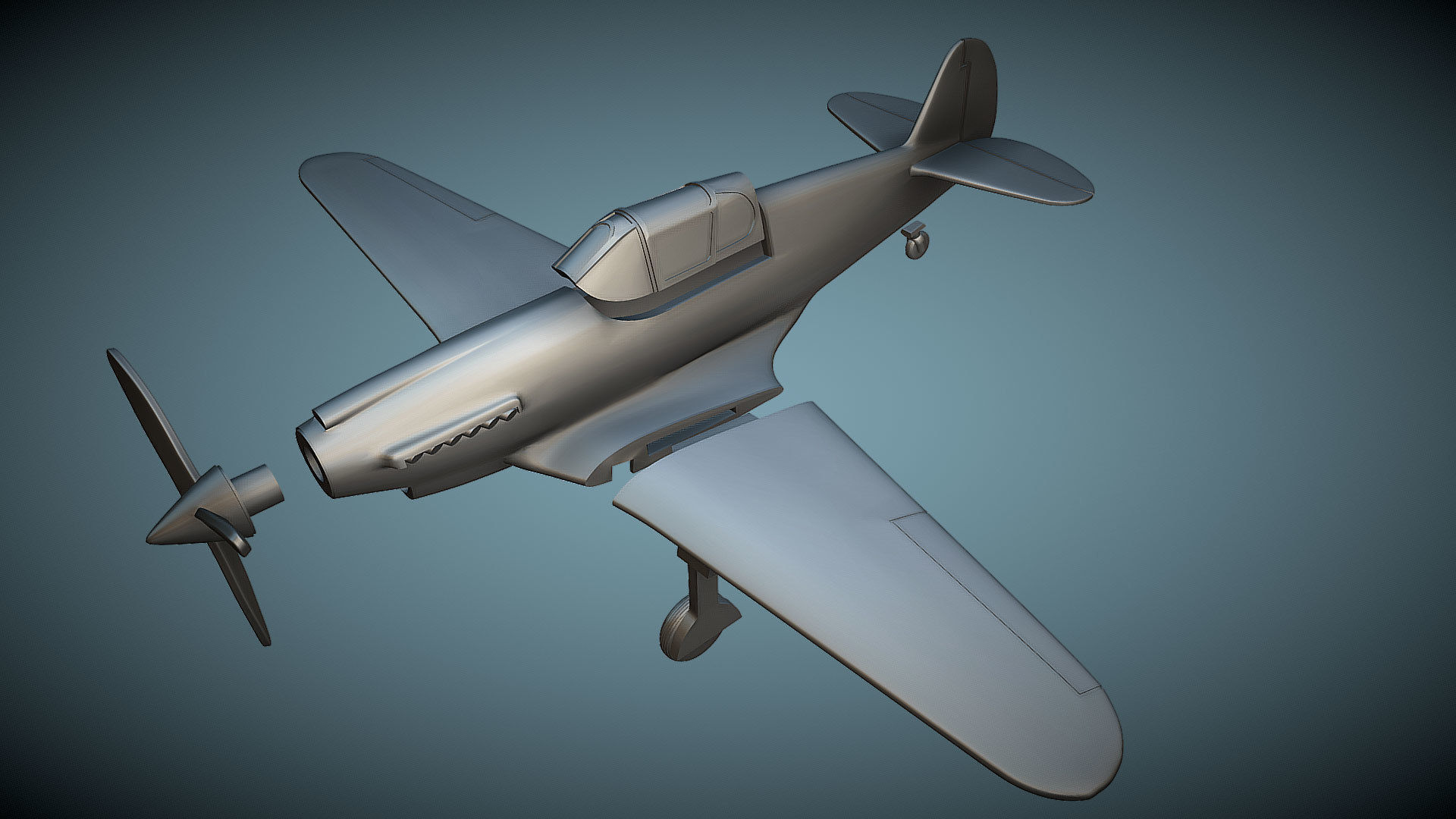 Curtiss XP-46 - 3D Printable Model 3D model 3D printable | CGTrader