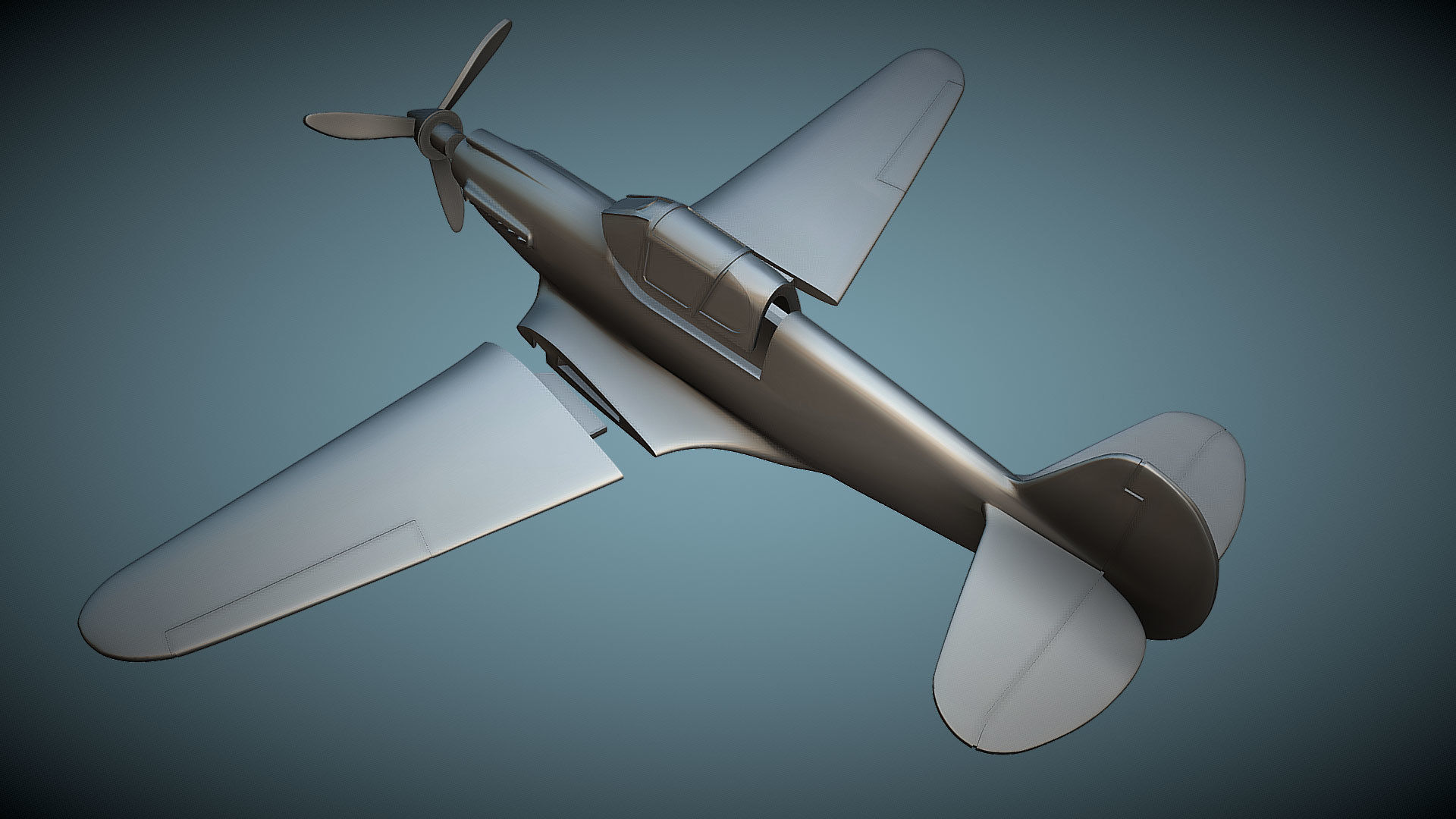 Curtiss XP-46 - 3D Printable Model 3D model 3D printable | CGTrader